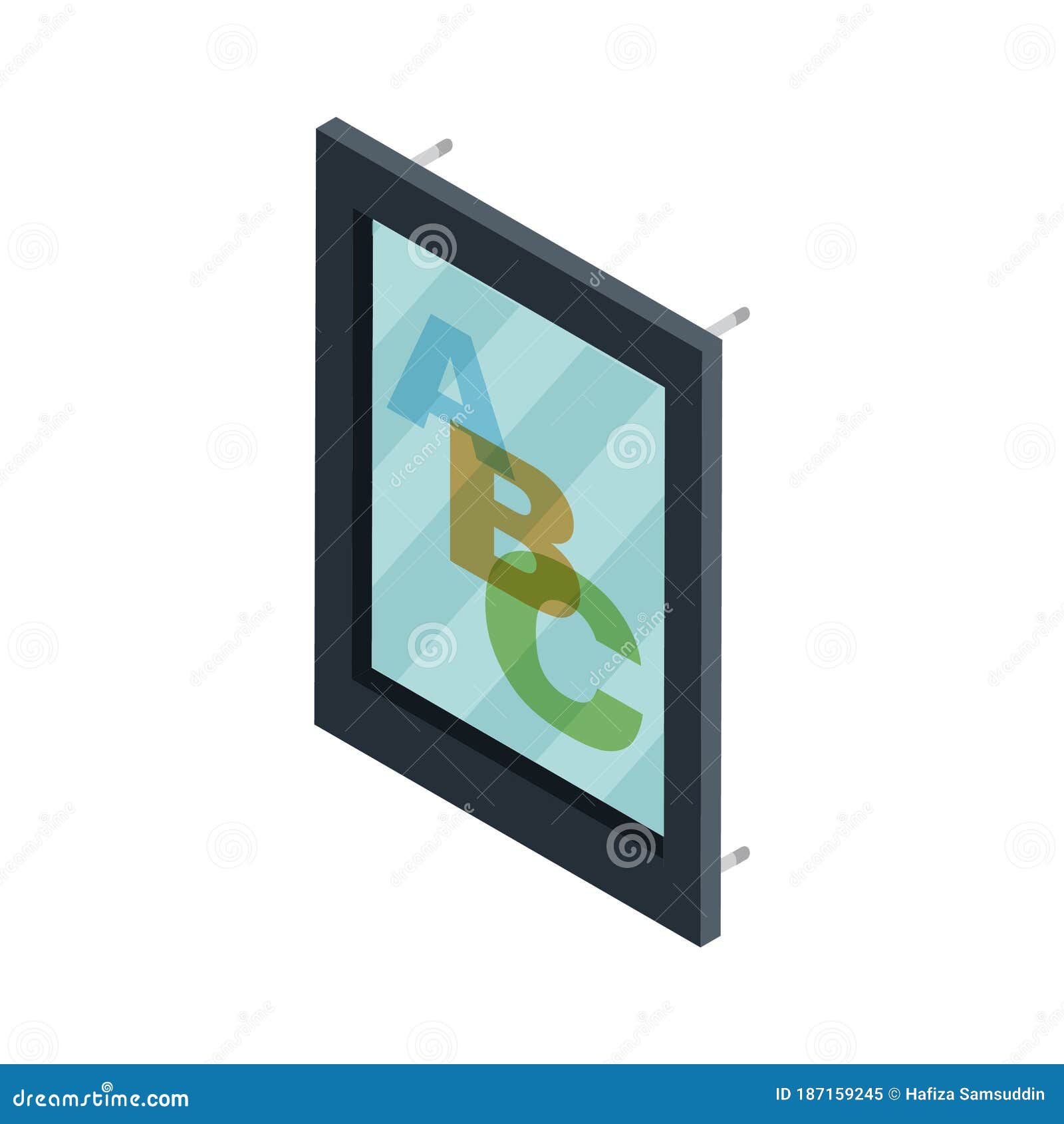Isometric Frames. Vector Illustration Decorative Design Stock Vector ...