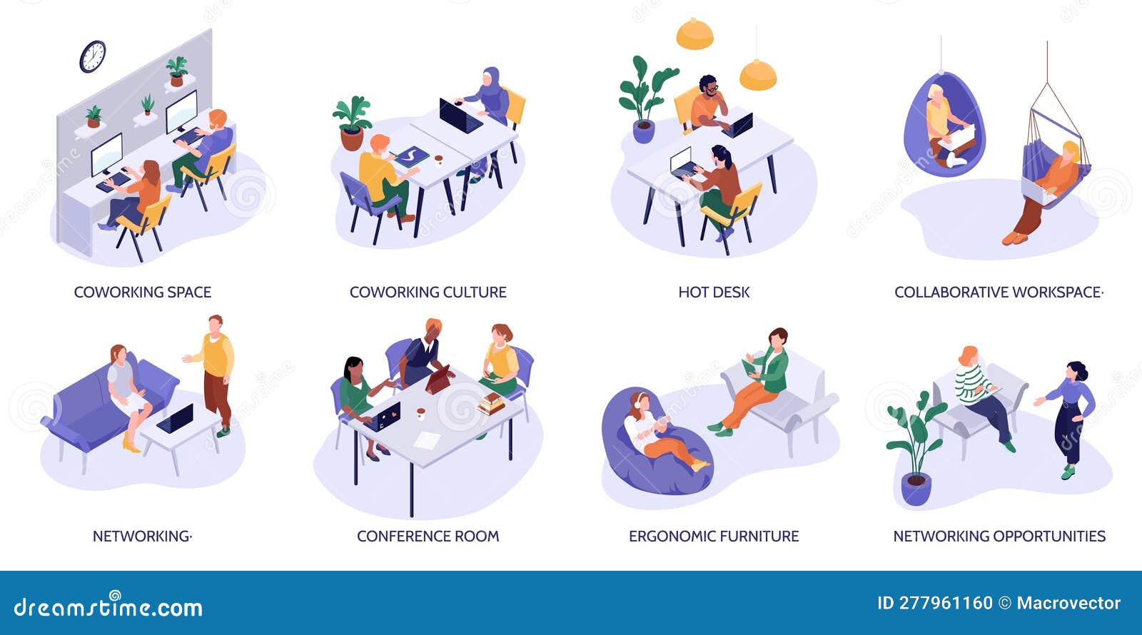 Isometric Freelancer Flowchart Infographics Vector Illustration ...