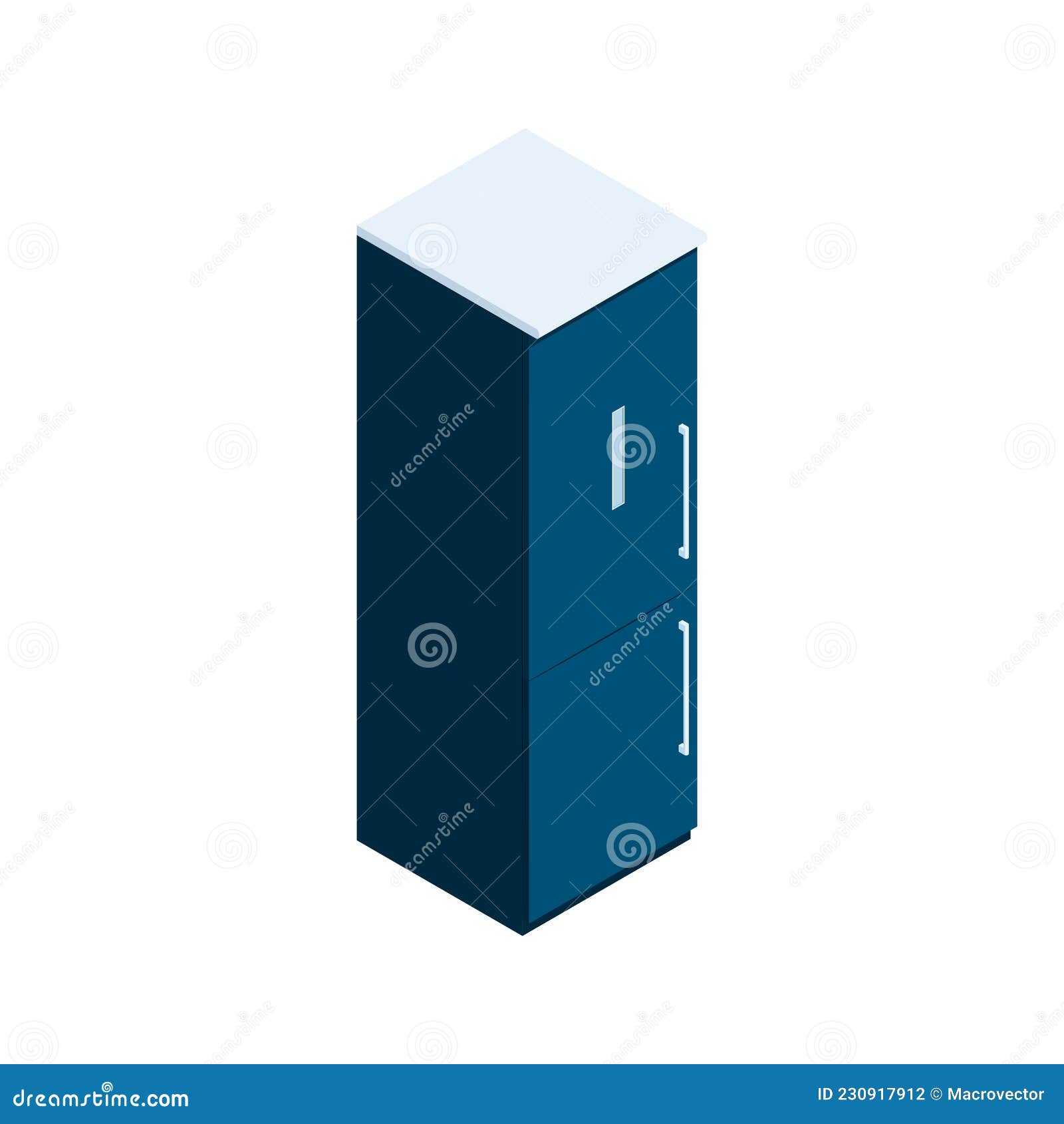 Isometric Fridge Illustration Stock Vector - Illustration of background ...