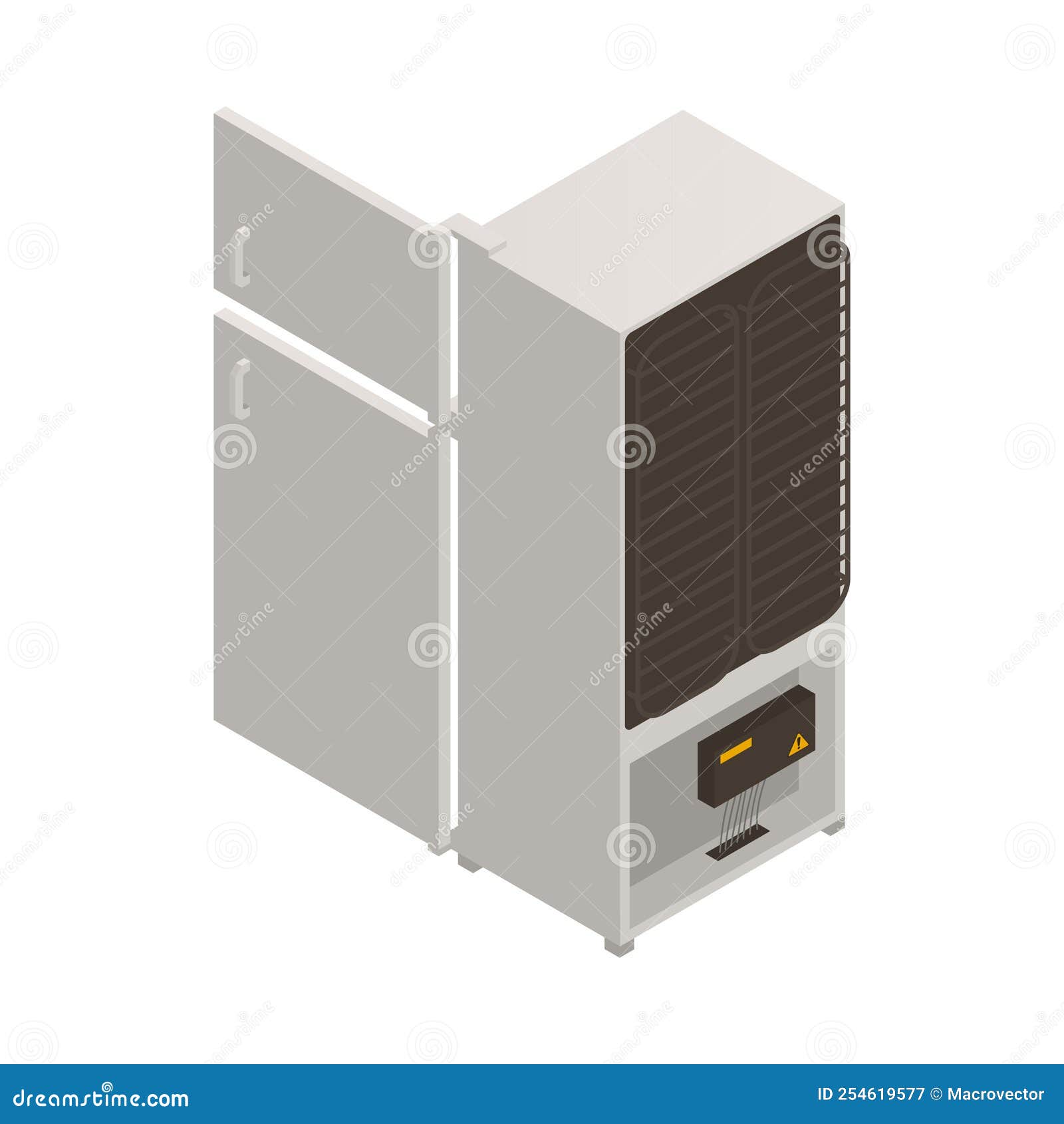 Isometric Fridge Icon Illustrated In Vector On White Background Royalty ...