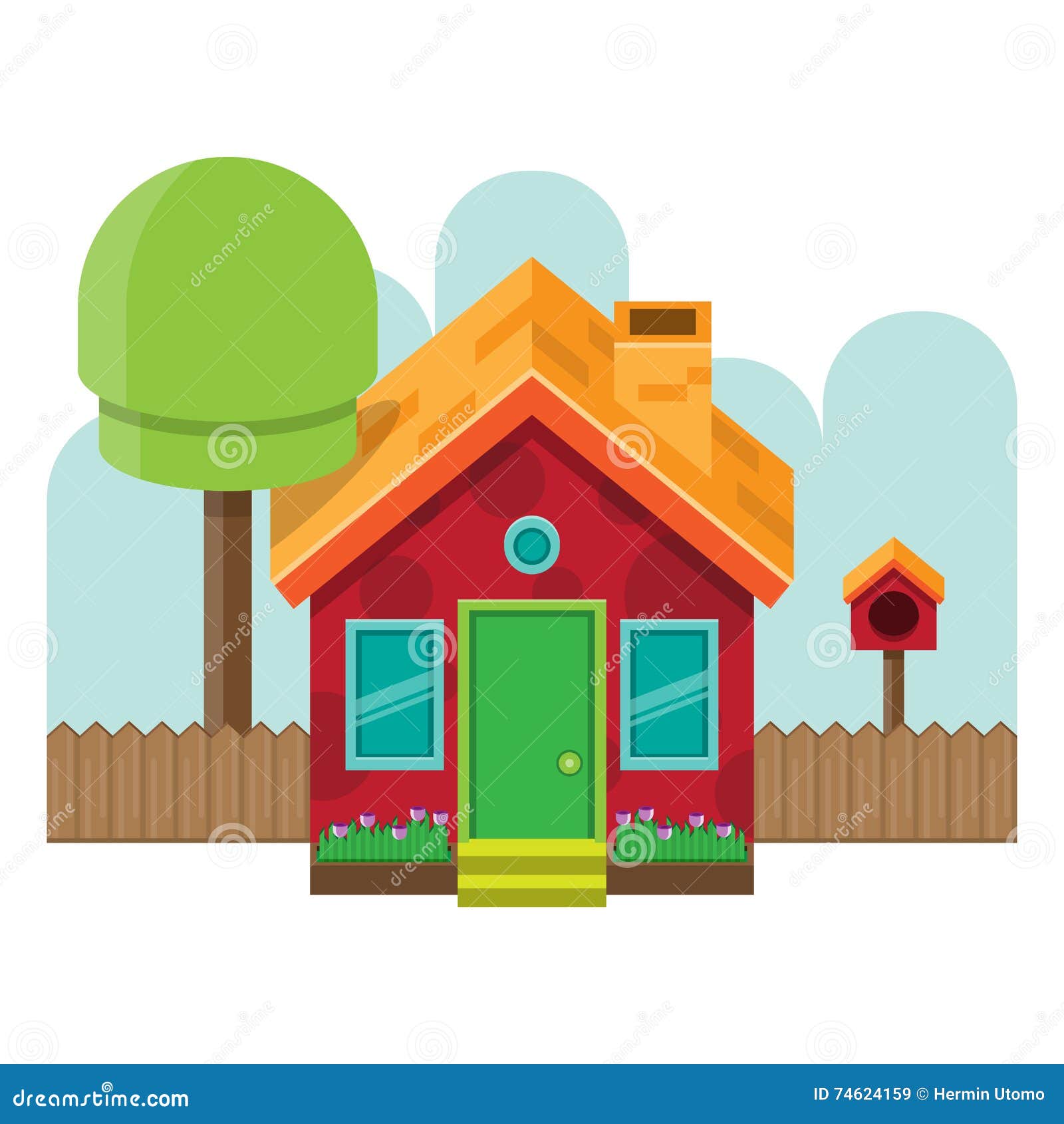 Isometric Front Simple House Stock Vector - Illustration of home ...