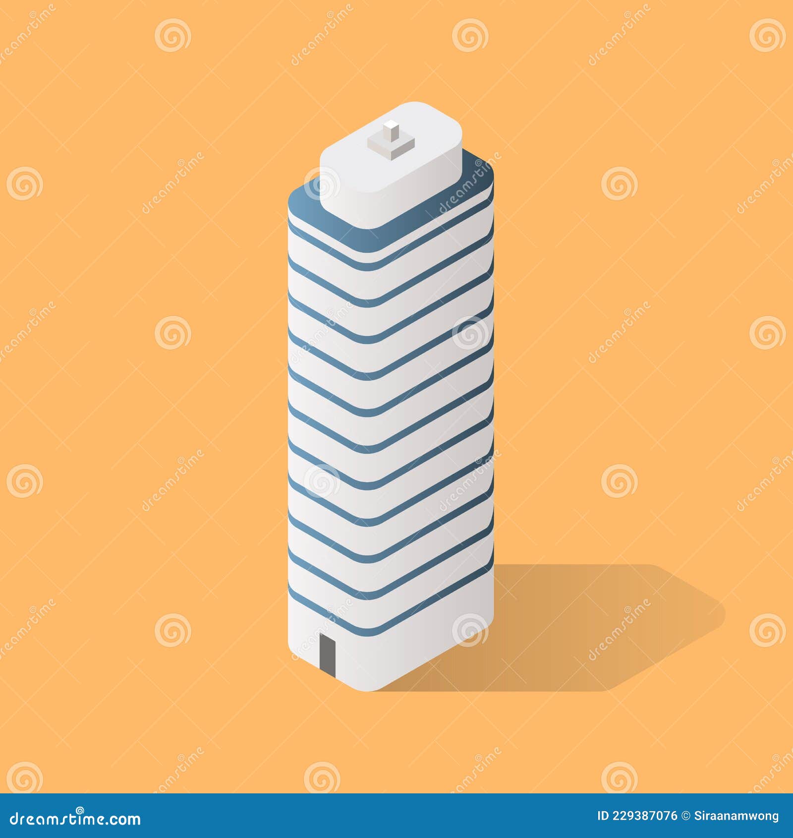 Isometric Futuristic Building Stock Vector - Illustration of metropolis ...