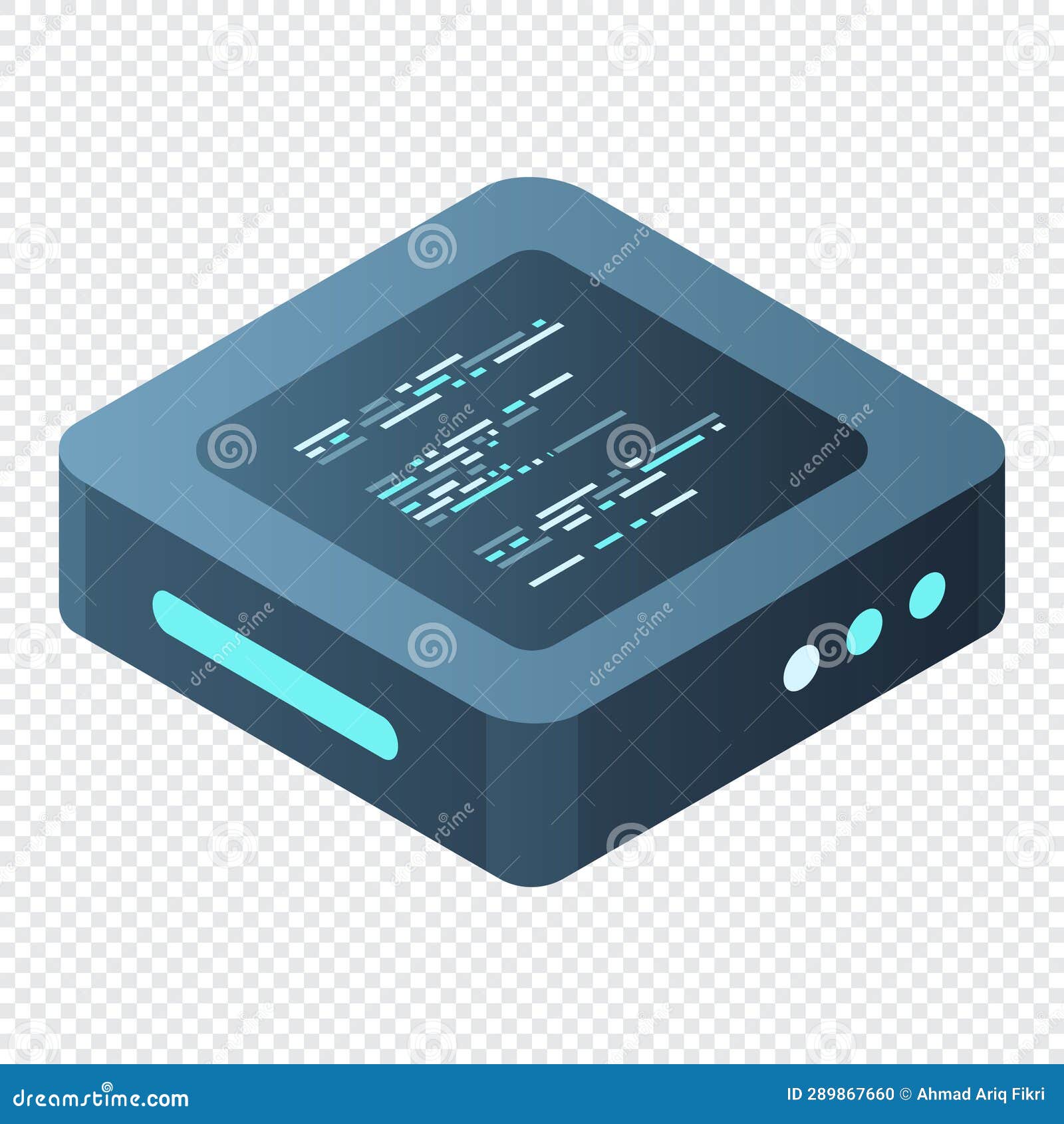 Isometric Futuristic Server Isometric Database Or Data Center