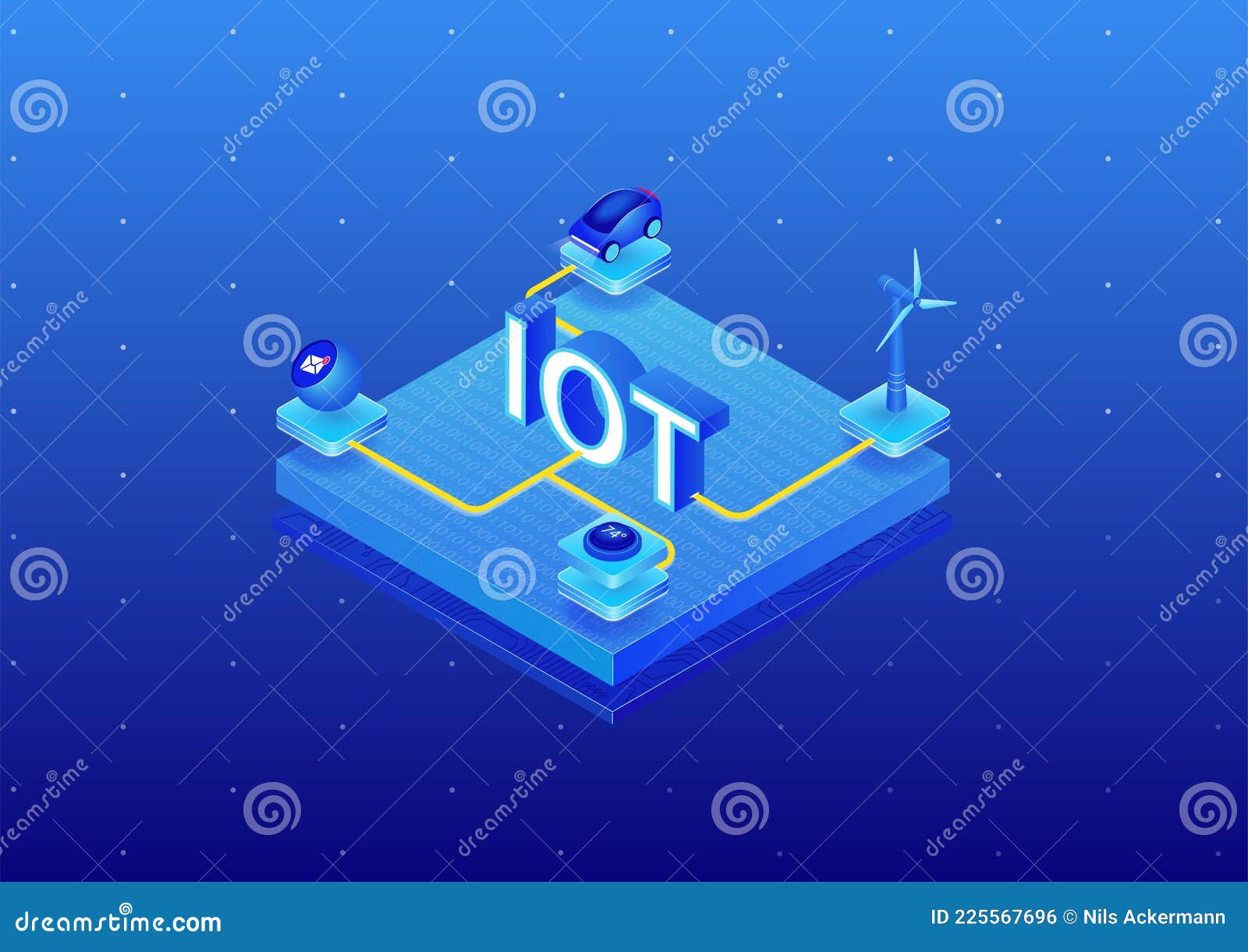 IOT Internet of Things Concept. 3d Isometric Vector Illustration of ...