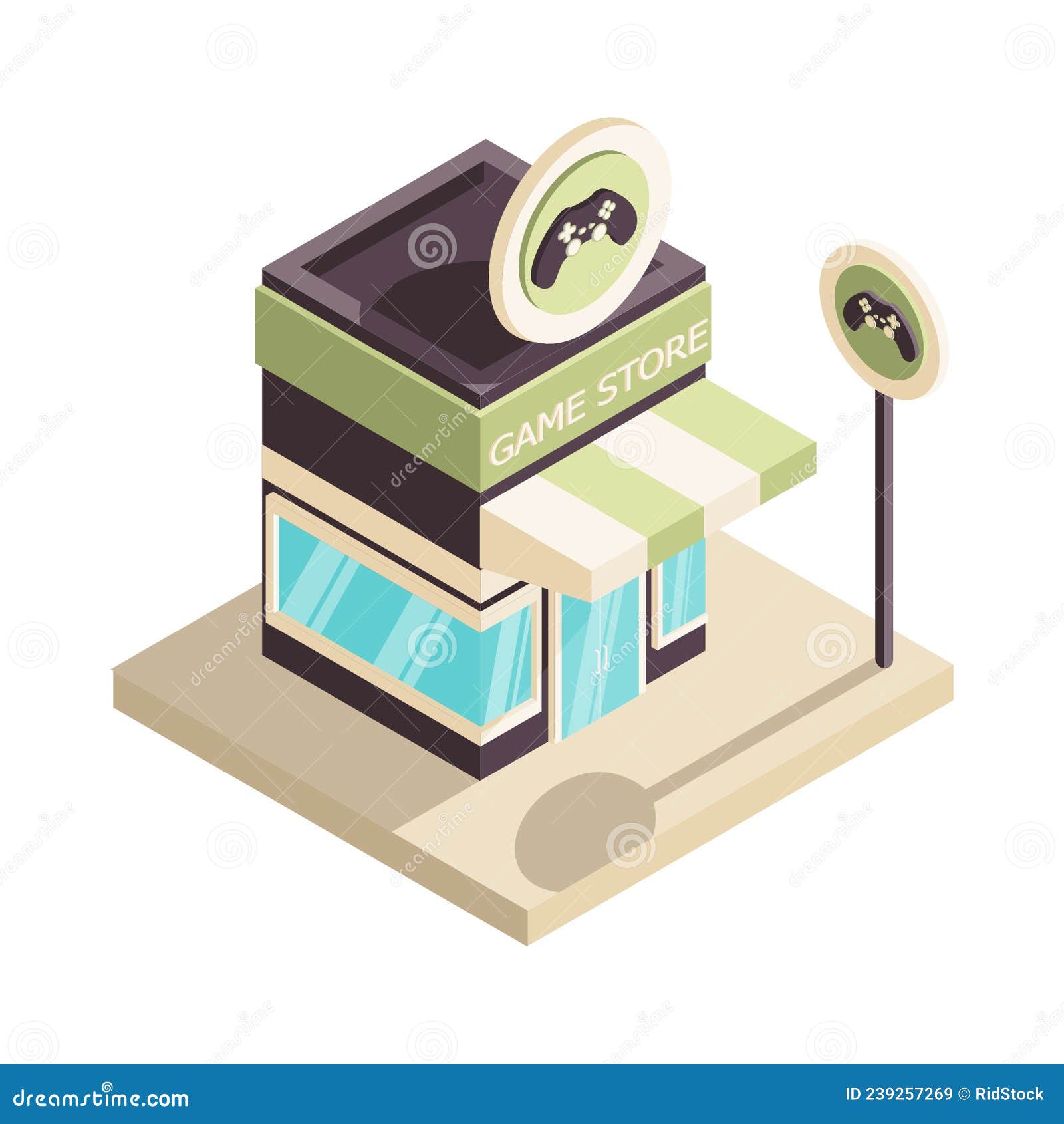 Isometric Game Store Flat Design Stock Vector - Illustration of flat ...