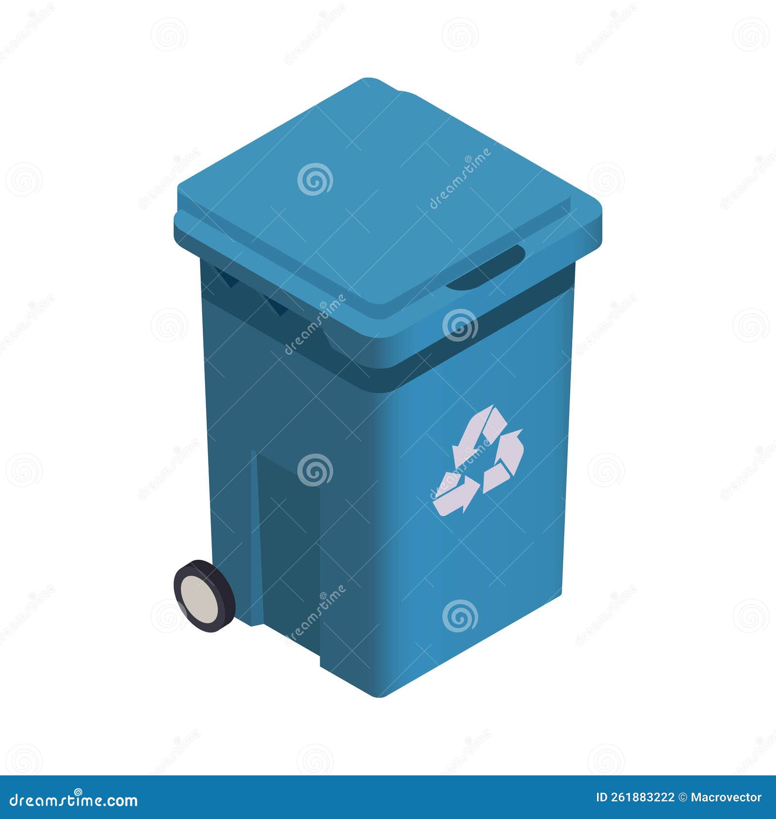 Isometric Garbage Bin stock illustration. Illustration of utilization ...