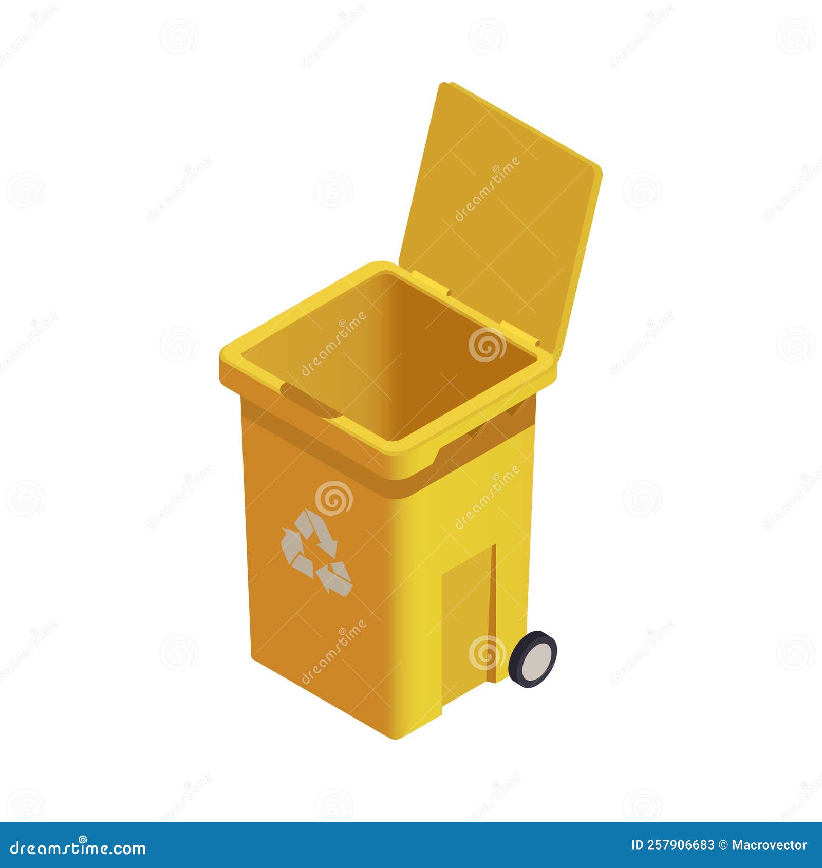 Isometric Garbage Bin stock illustration. Illustration of litter ...