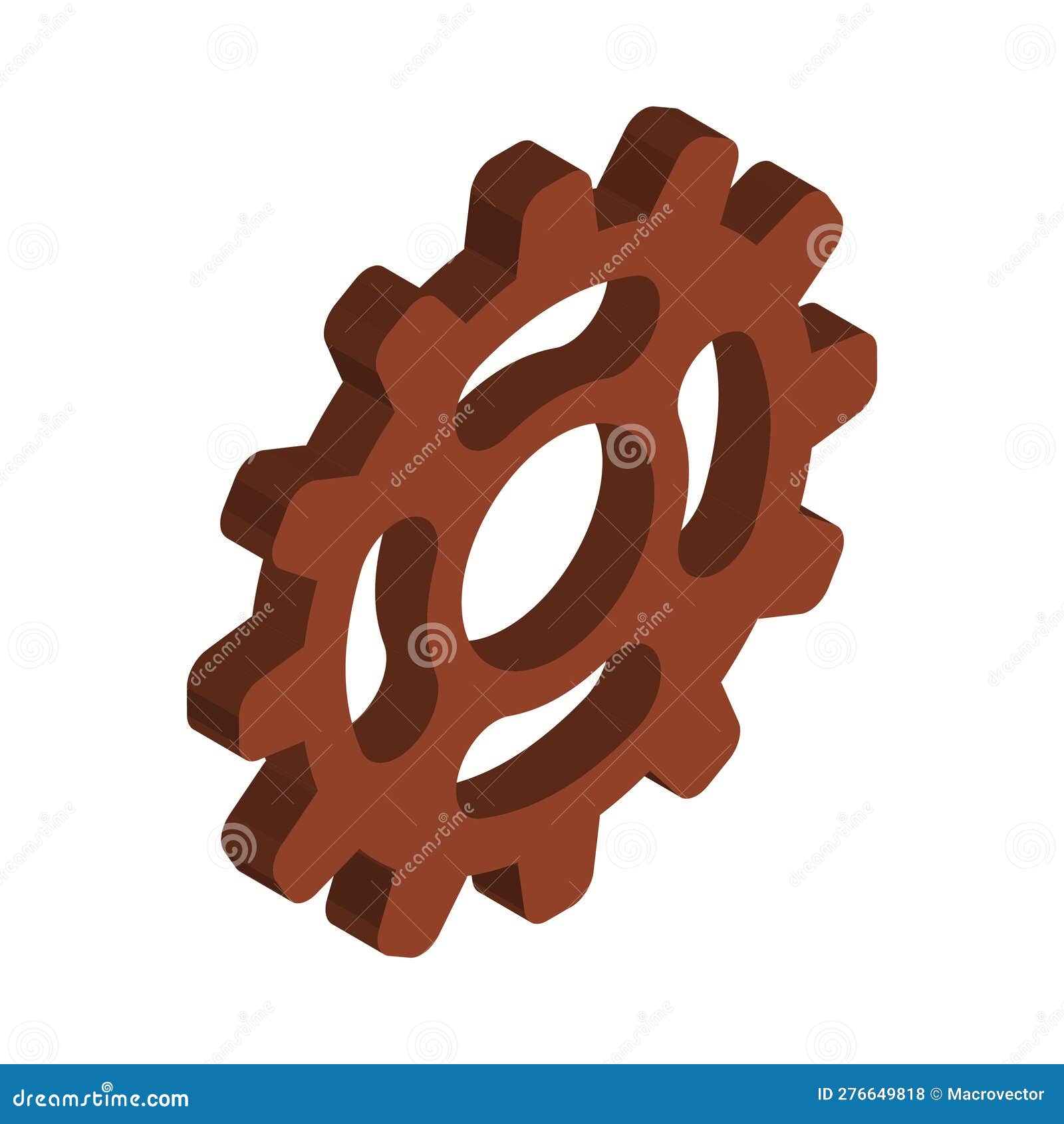 Isometric Gear Icon stock vector. Illustration of mechanism - 276649818