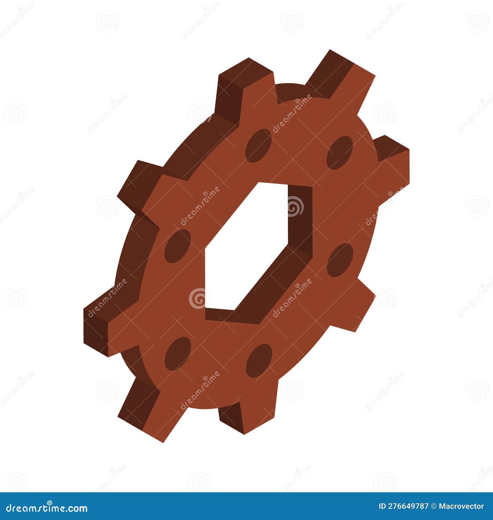 Isometric Gear Icon stock vector. Illustration of business - 276649787