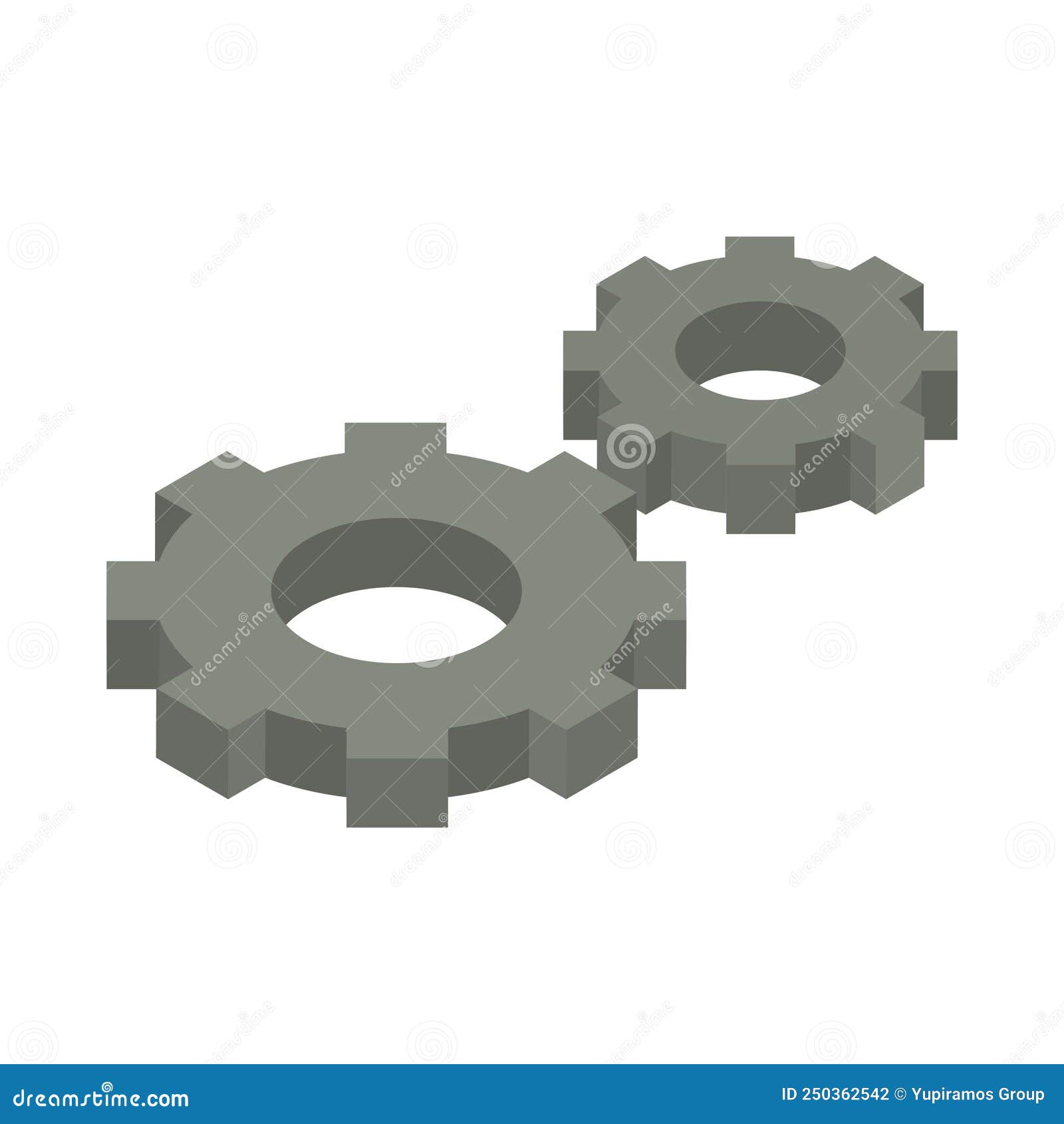 Isometric gears settings stock vector. Illustration of internet - 250362542