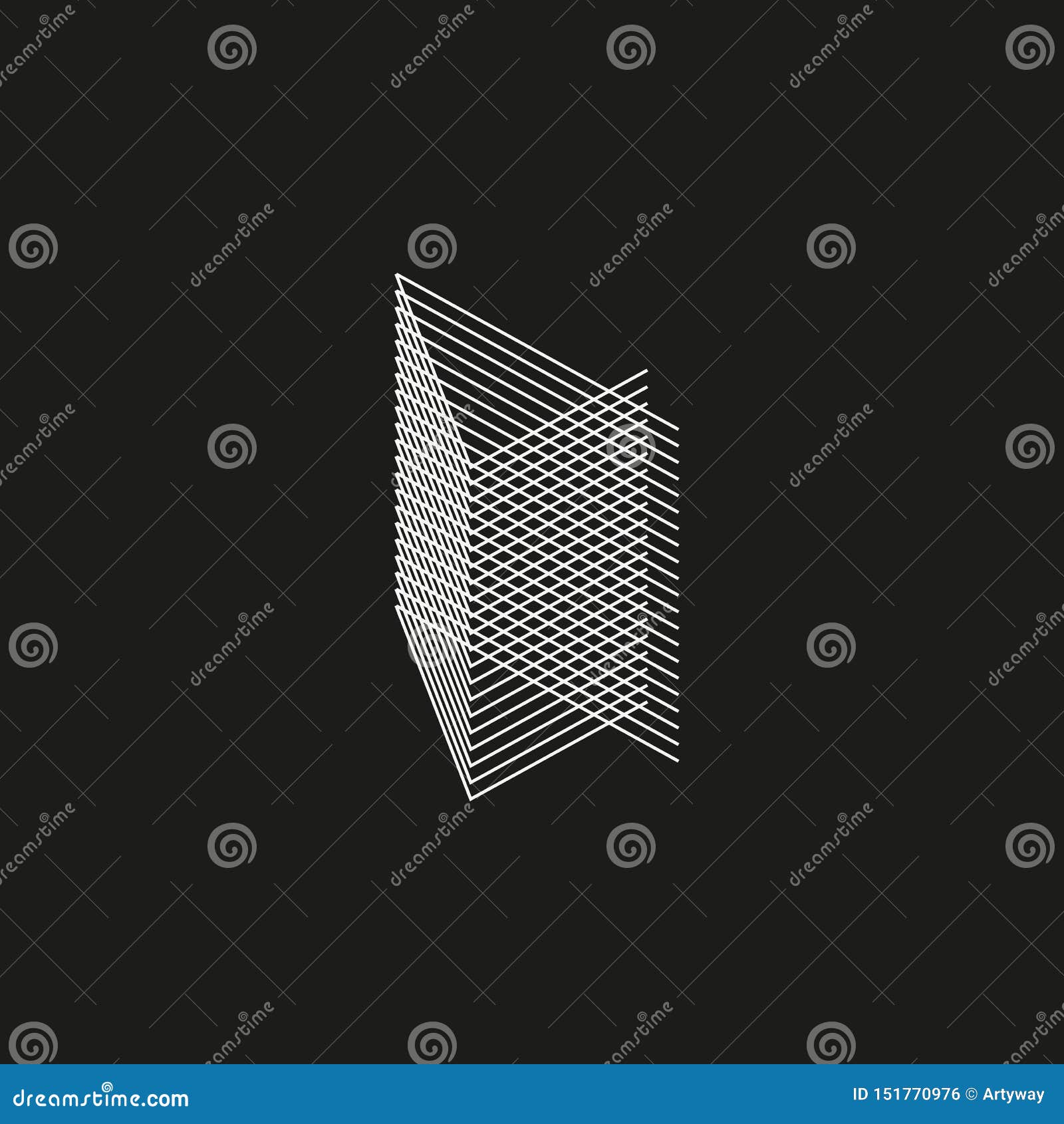 Isometric Geometric Font. Line Blend Style Number 4. Typography Design ...