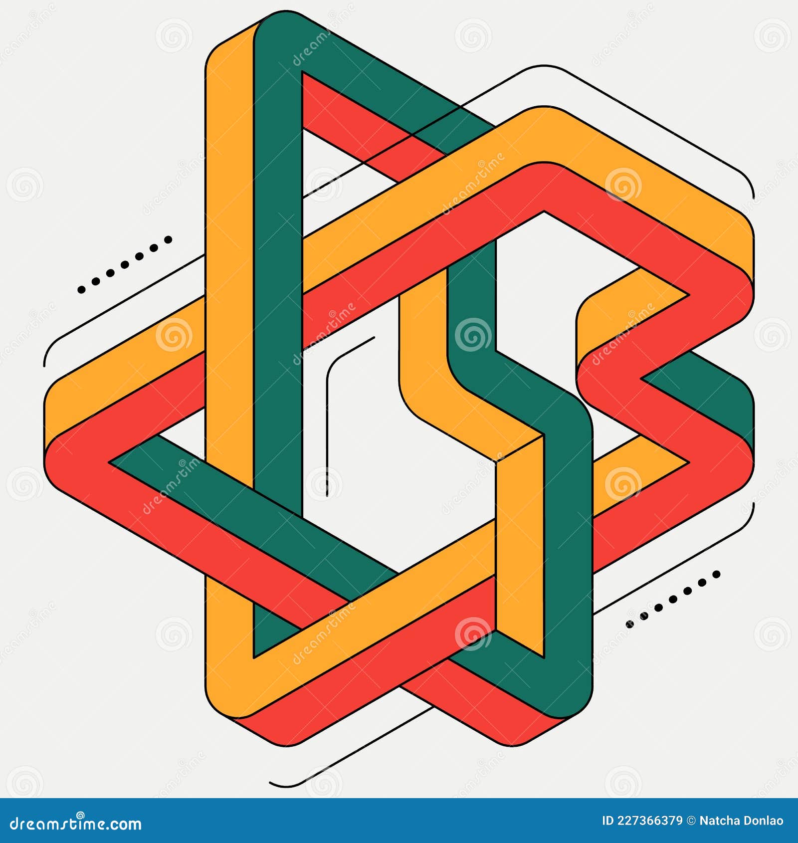 Isometric Geometric Shape Abstract Background Modern Art Style Stock ...