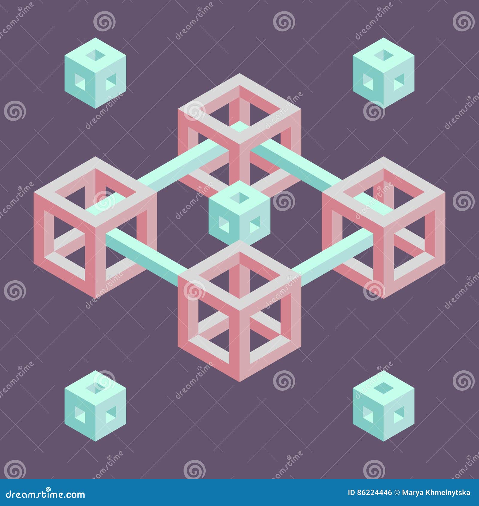 Isometric geometric shape stock vector. Illustration of geometric ...
