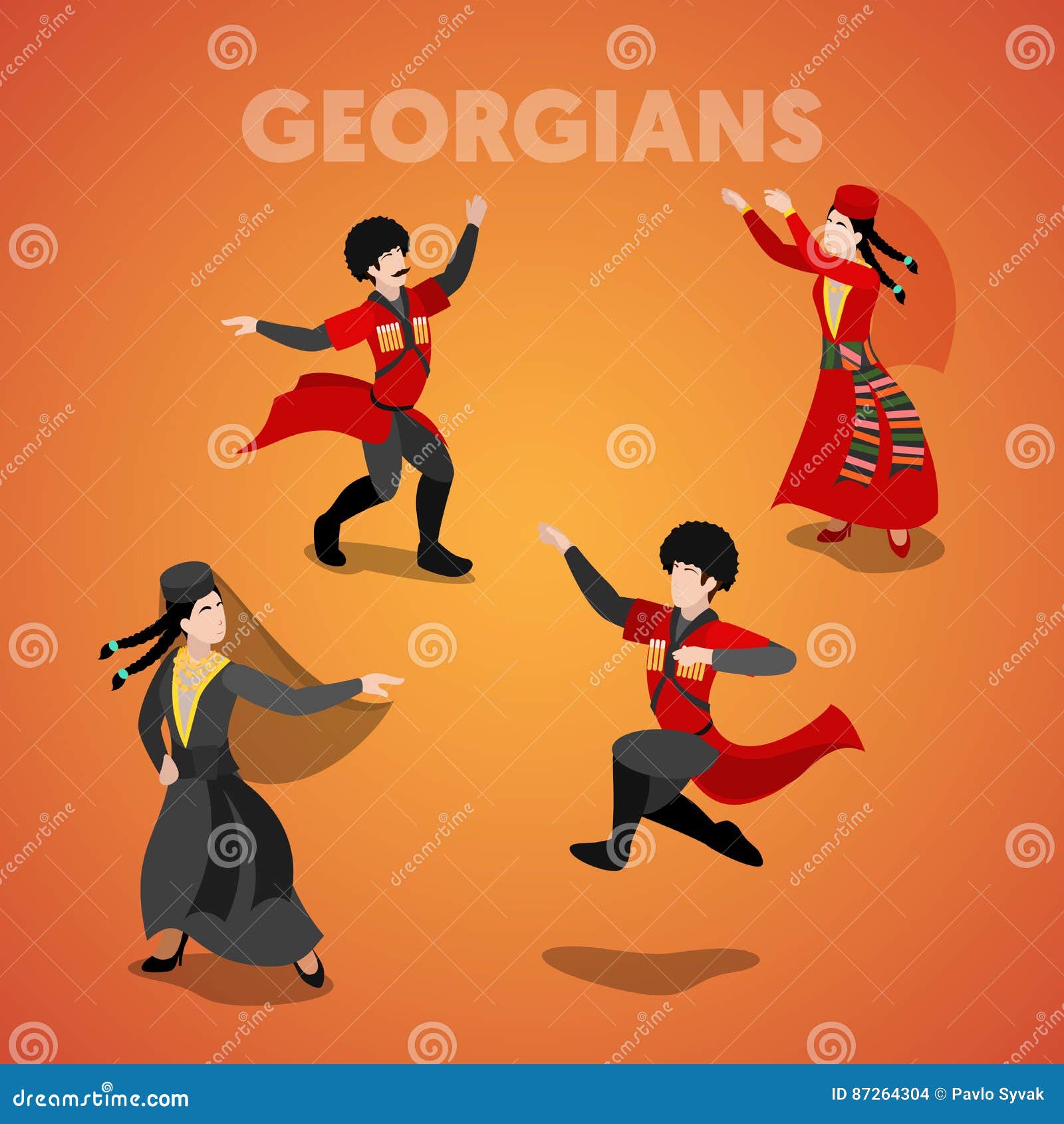 Chechen Traditional Ornament Elements. Vector Illustration Set Stock ...