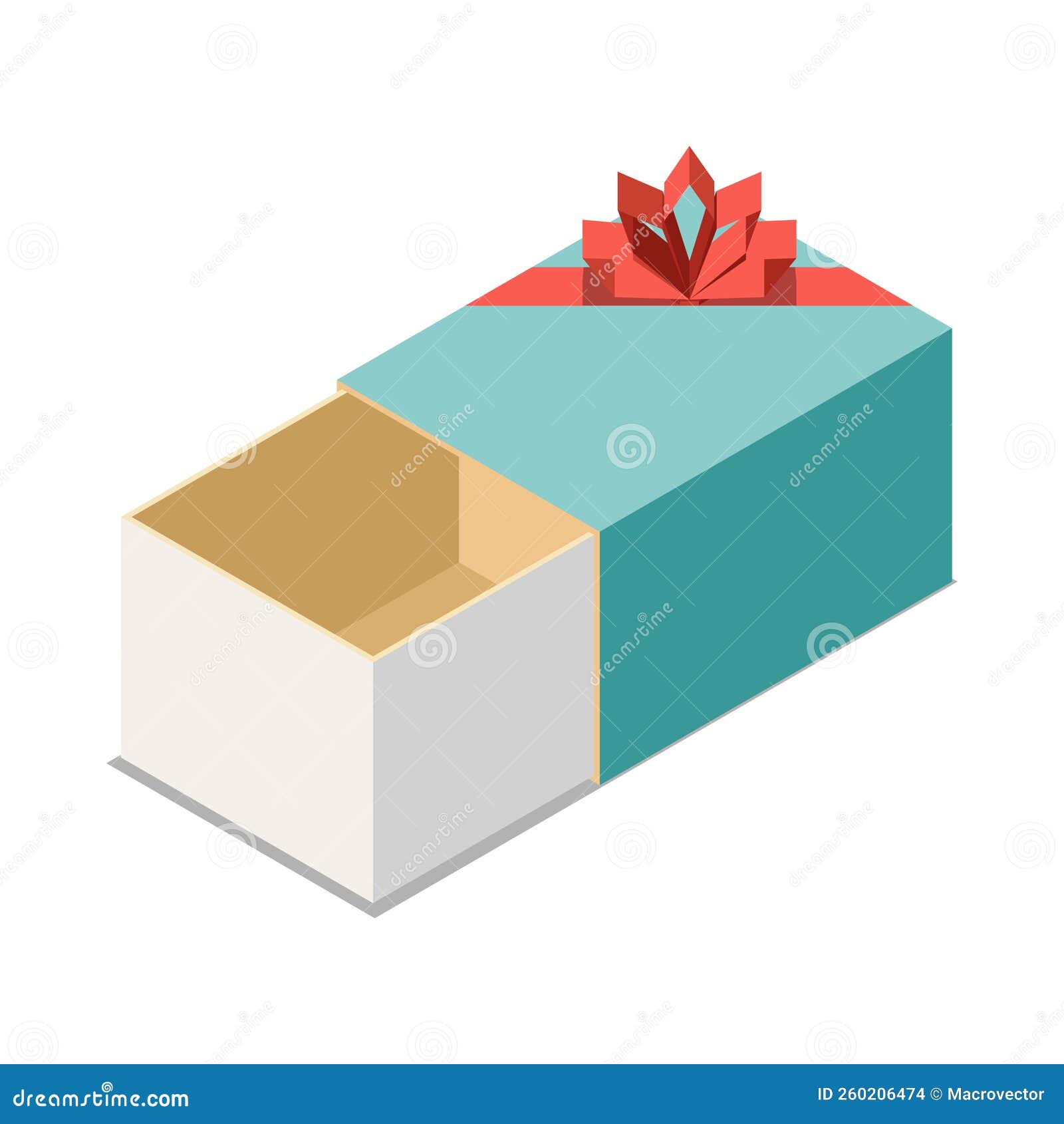 Isometric Gift Box stock illustration. Illustration of surprise - 260206474