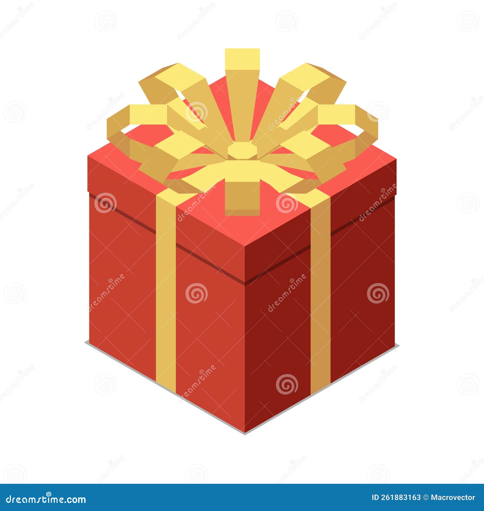 Isometric Gift Box stock vector. Illustration of decoration - 261883163