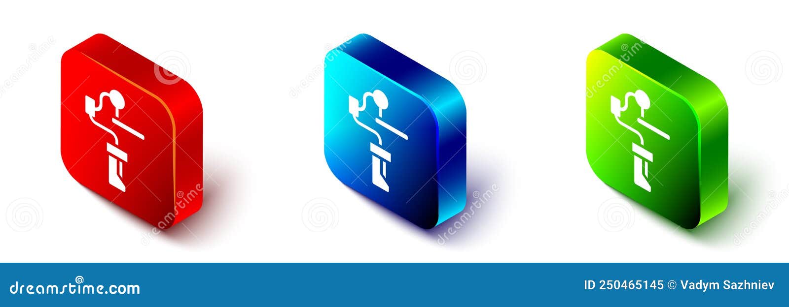 Isometric Gimbal Stabilizer for Camera Icon Isolated on White ...