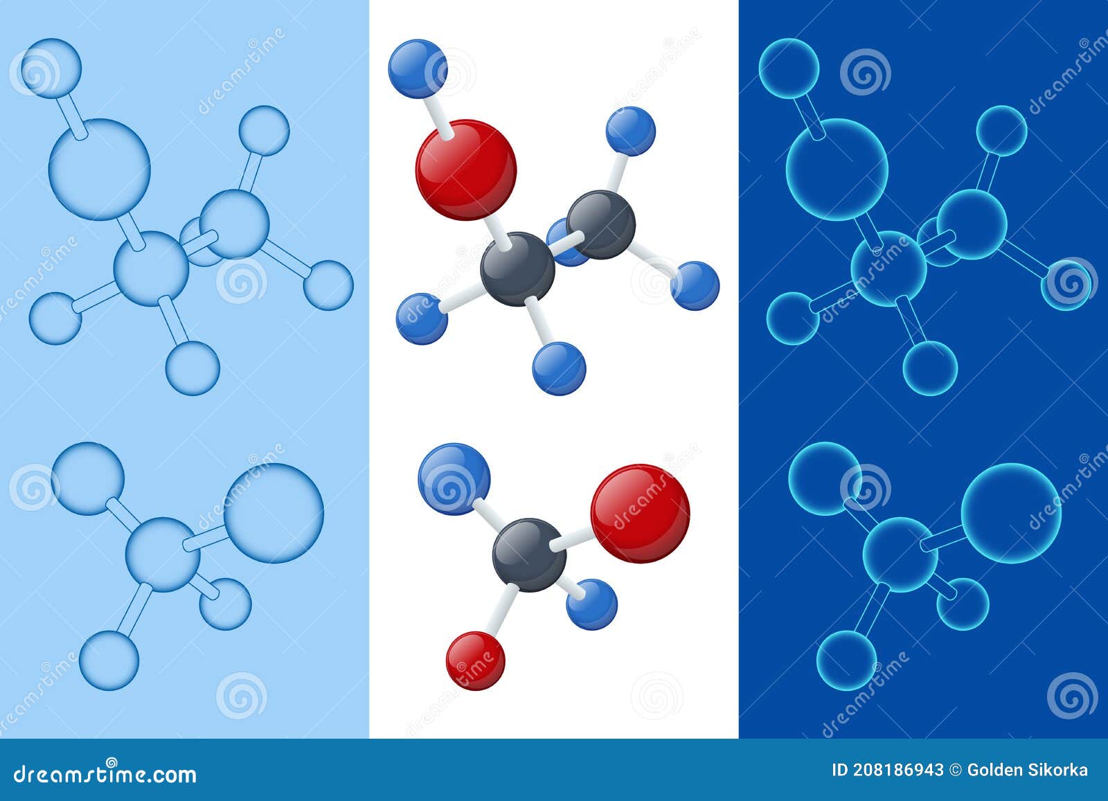 Isometric Glass Molecules Model. Molecule and Molecular Structure ...
