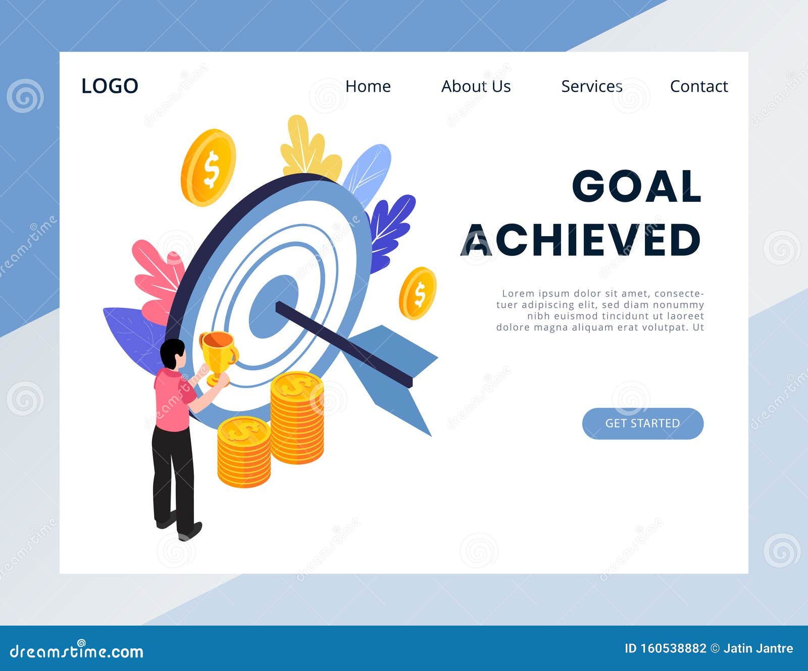Isometric Goal Achievement Web Banner Stock Illustration - Illustration ... Isometric Goal Achievement Web Banner Stock Illustration - Illustration ...