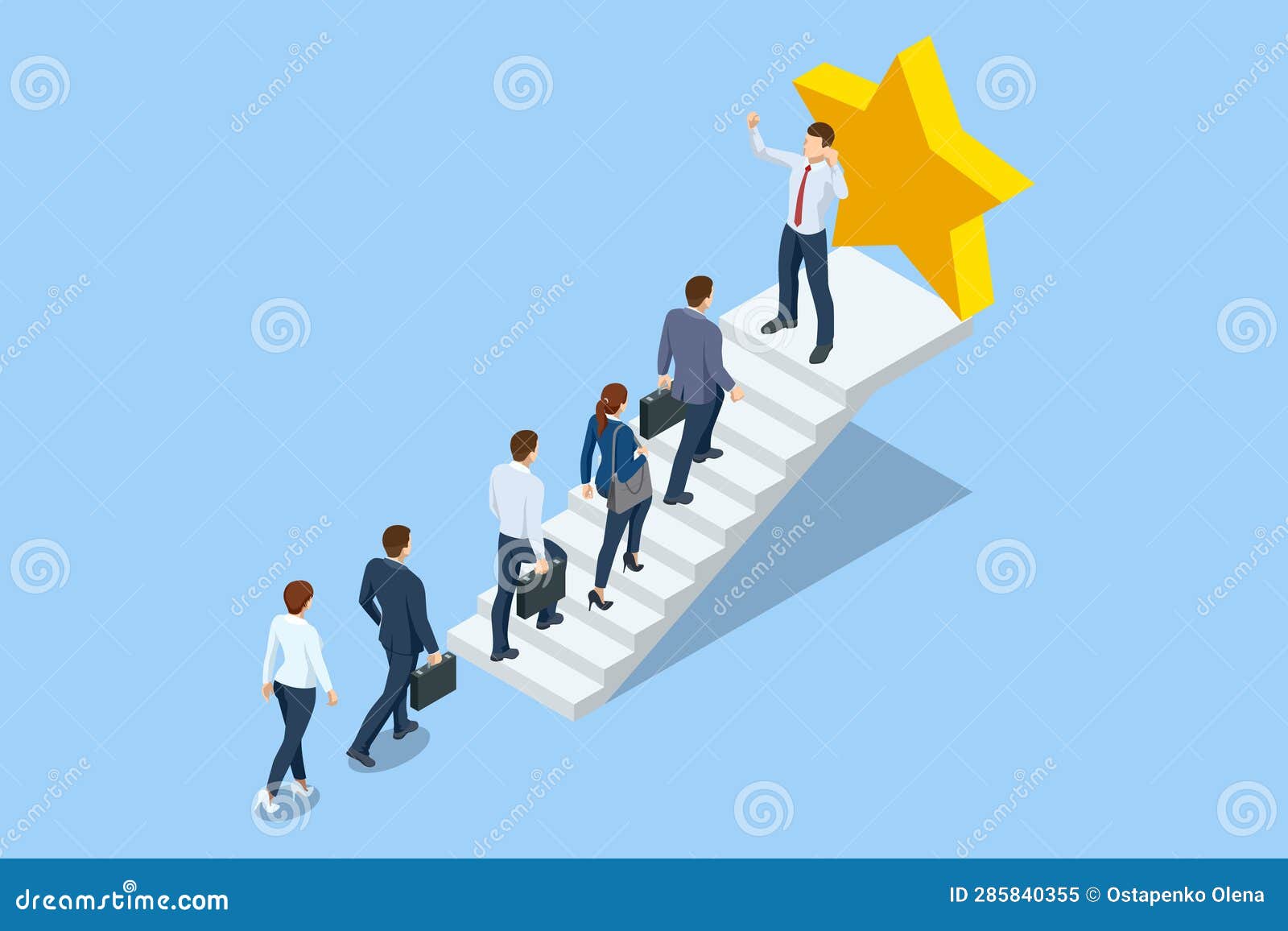 Isometric Goal And Target Achievement Concept. Hope To Success In ... Isometric Goal And Target Achievement Concept. Hope To Success In ...