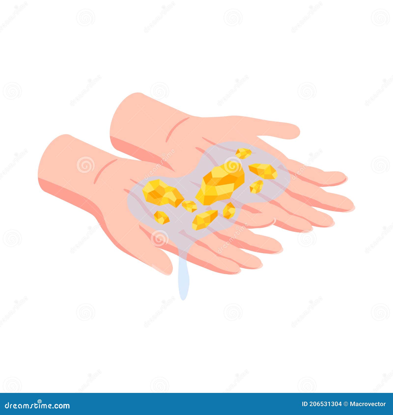 Isometric Gold Mining Rush Vector Illustration Stock Illustration ...