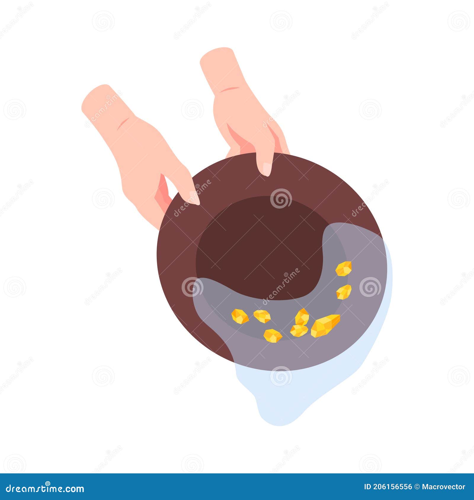 Isometric Gold Mining Rush Vector Illustration Stock Vector ...