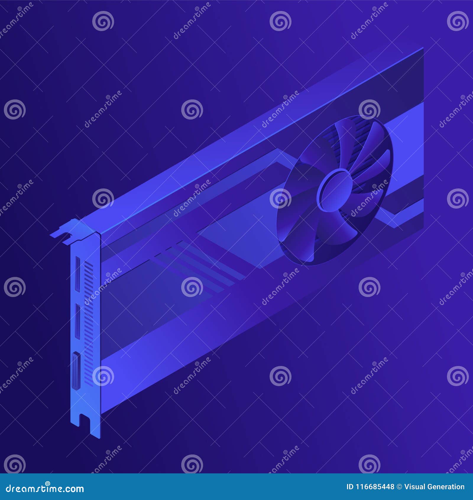 Isometric GPU Mining Concept. Stock Vector - Illustration of graphic, exchange: 116685448