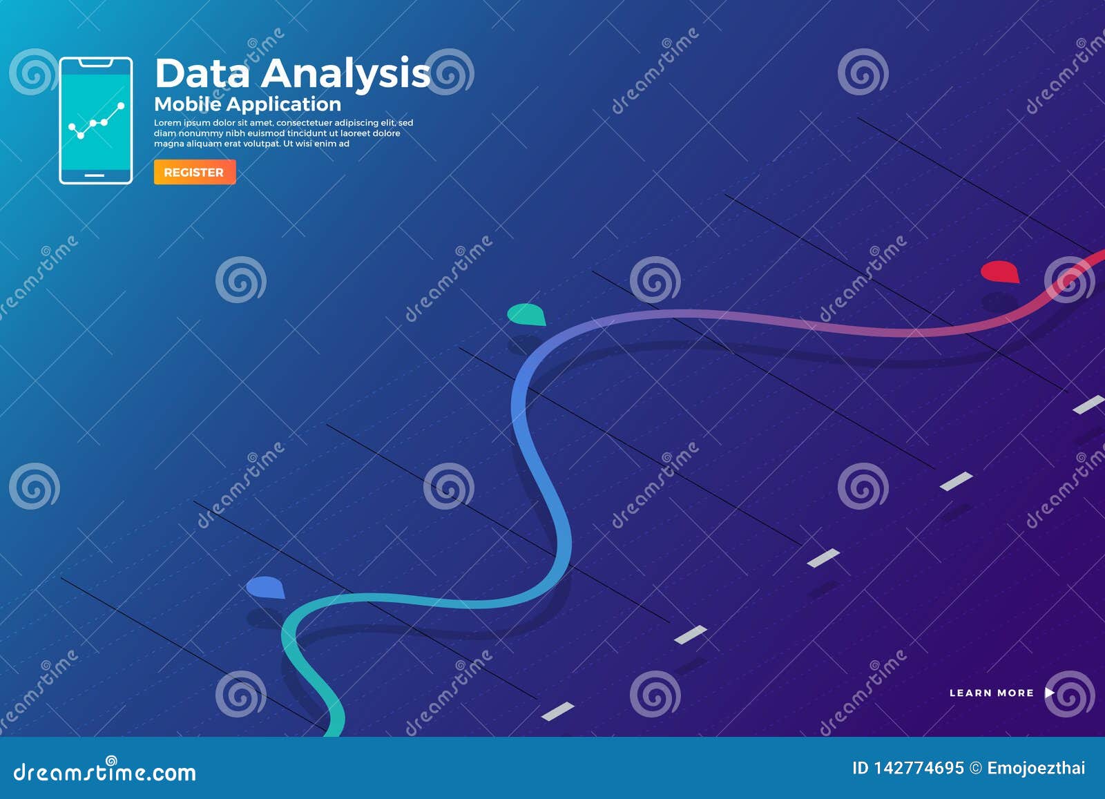 Isometric Graph Chart Analysis Stock Vector - Illustration of ...