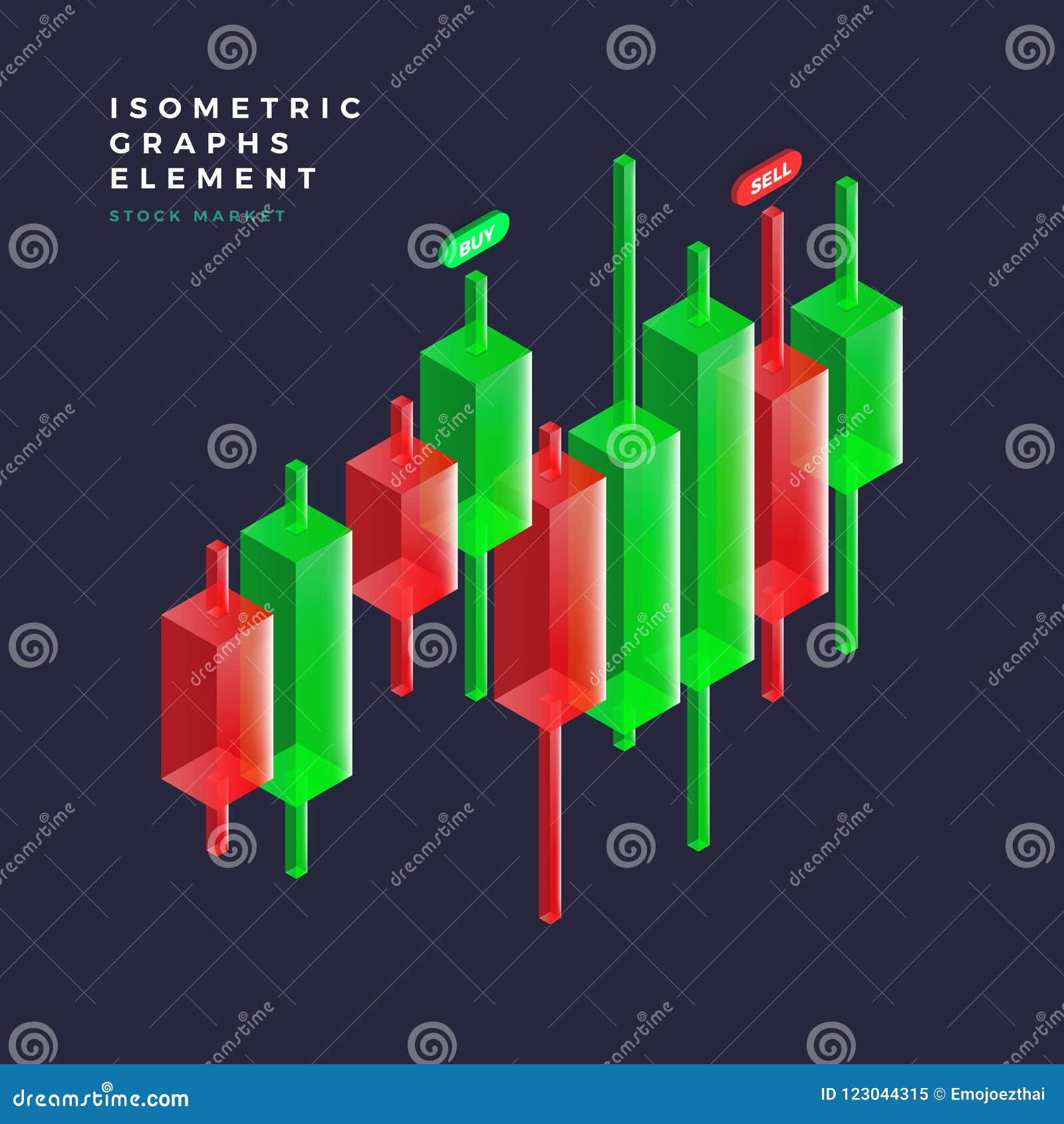 Isometric graphic element stock vector. Illustration of diagram - 123044315