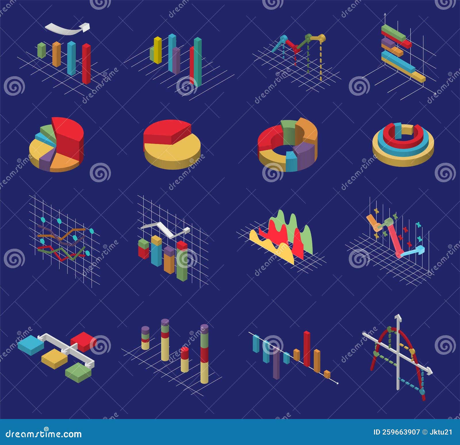 Isometric Graphics, Schemes, Schedules Vector Set Stock Vector ...