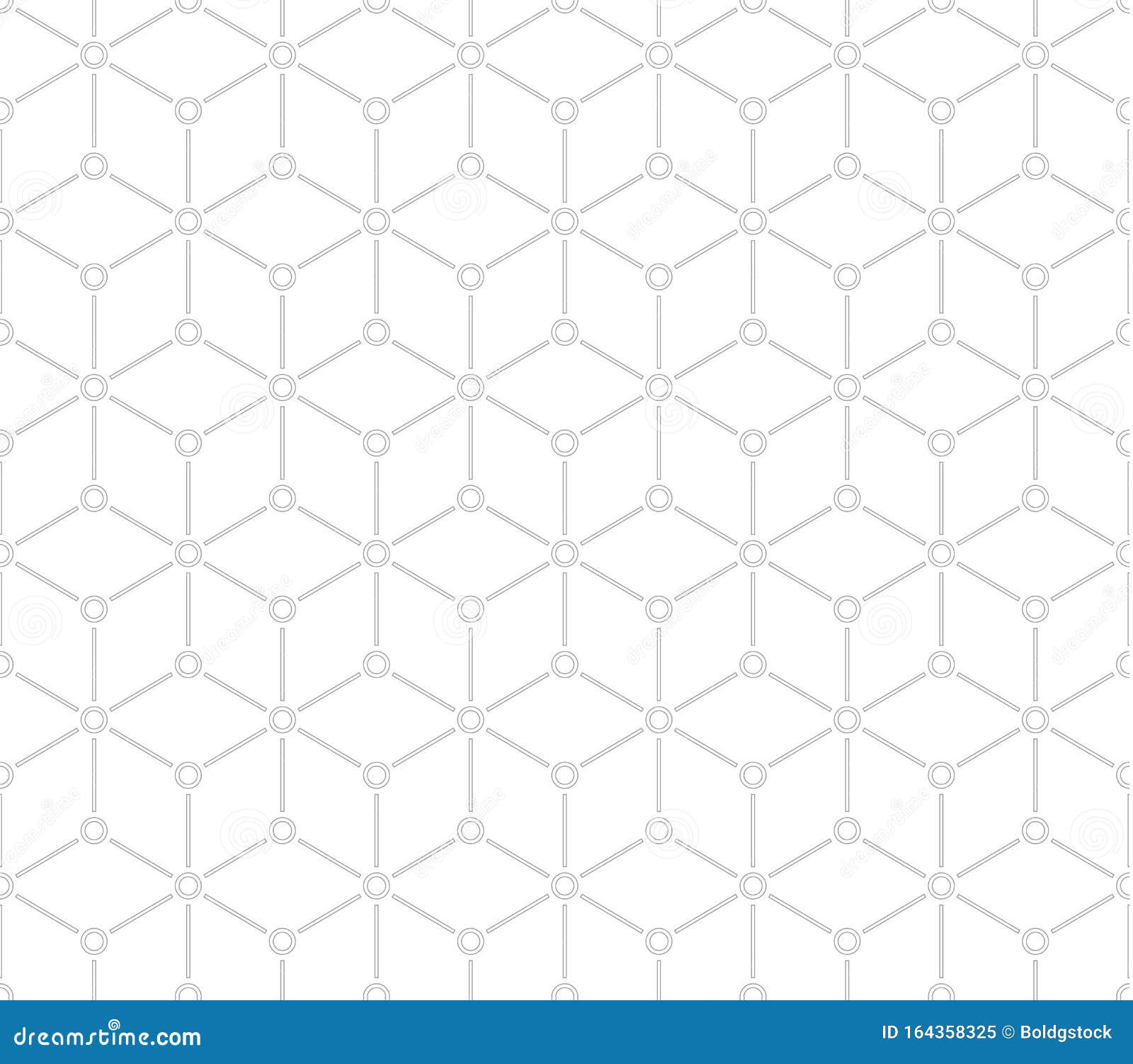 Isometric Gray Line Square Seamless Pattern with Circle. Pattern ...
