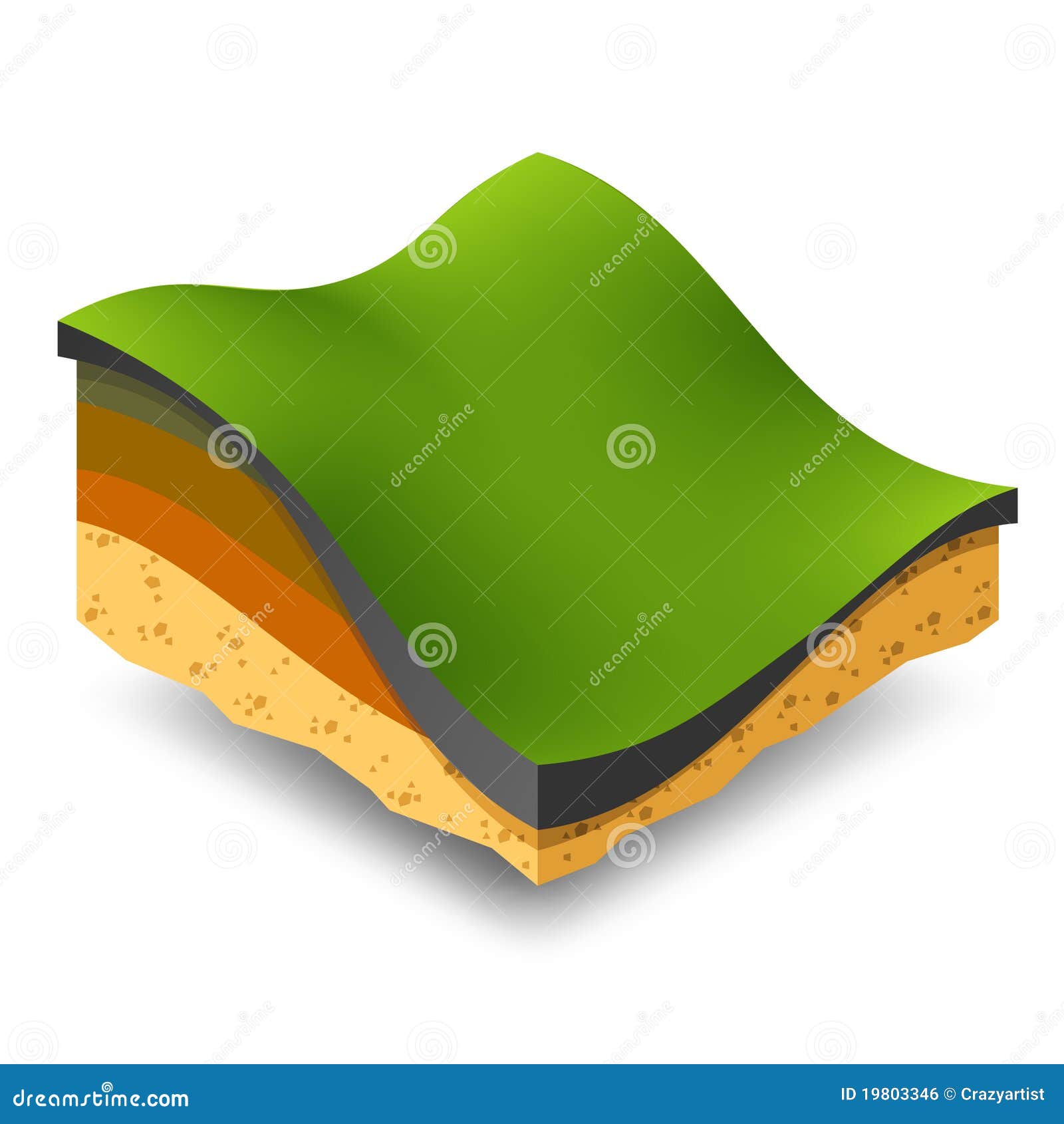 Isometric Green Hills and Meadows Stock Vector - Illustration of hill ...