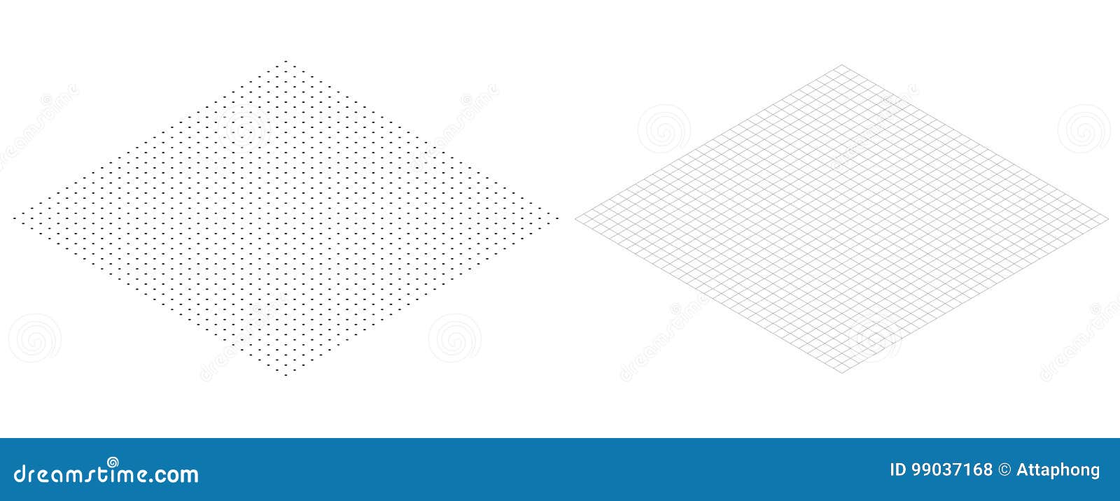 Isometric Grid Line Paper Isometric Grid Dots Vector Stock Vector ...