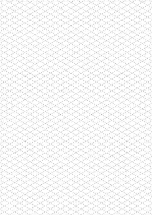Isometric Grid Paper A3 Portrait Vector Stock Vector - Illustration of ...