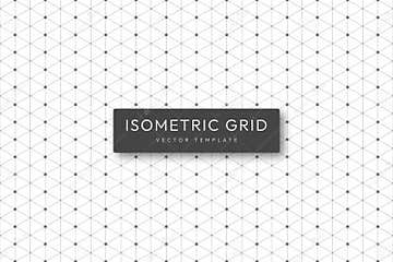 Isometric Grid Template. Seamless Isometric Grid Mockup Stock Vector ...
