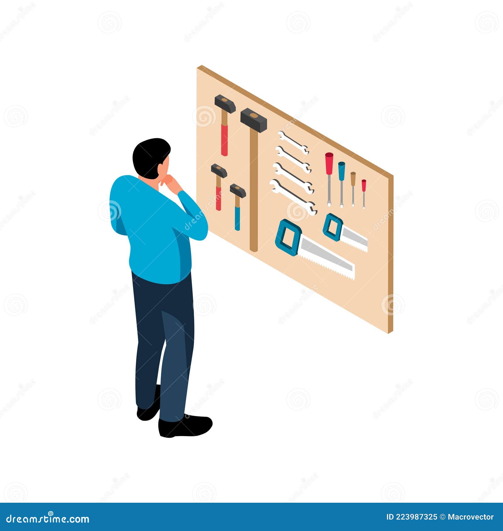Isometric Hardware Shop stock vector. Illustration of tools - 223987325