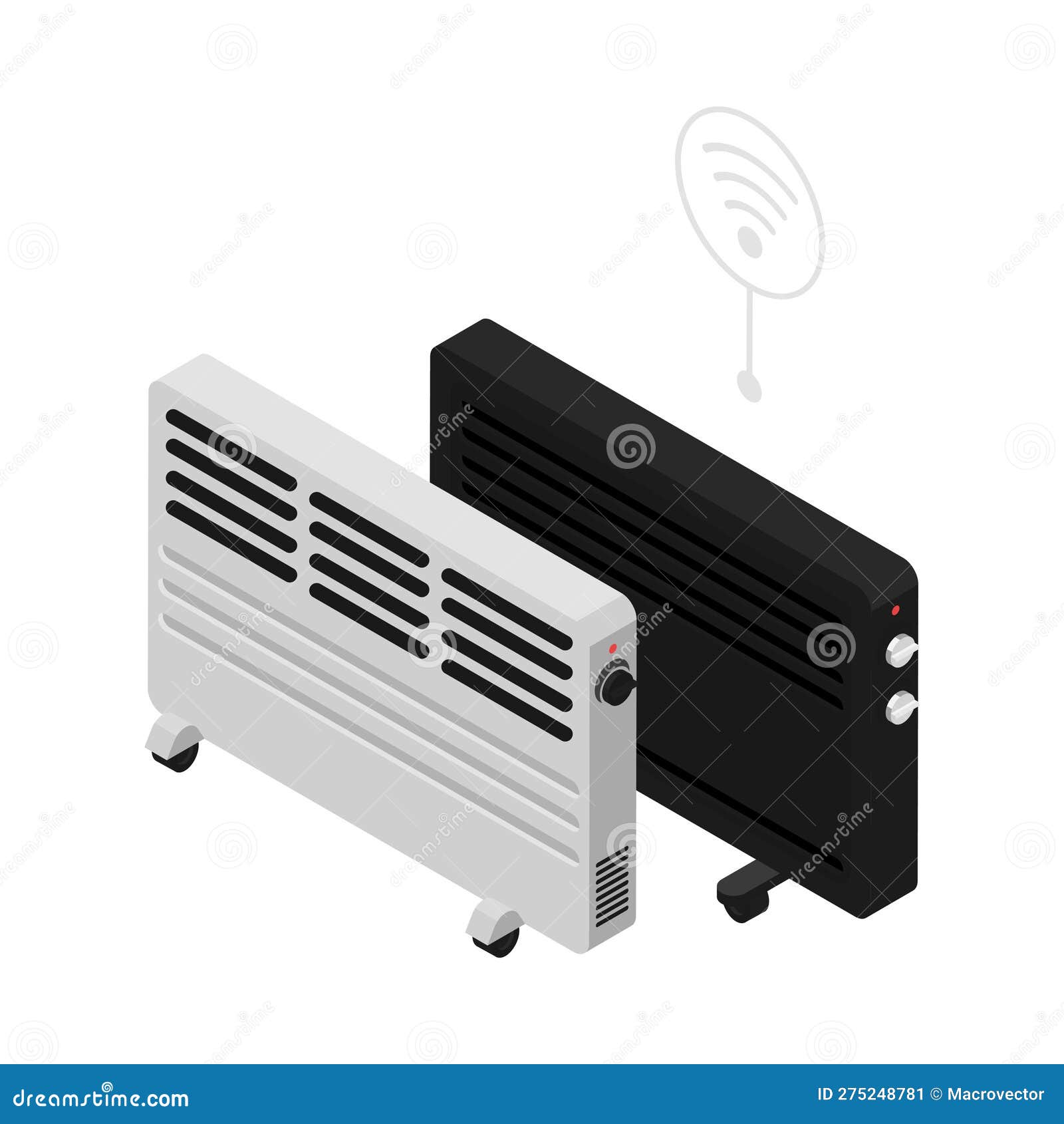 Isometric Heaters Illustration Stock Vector - Illustration of interior ...