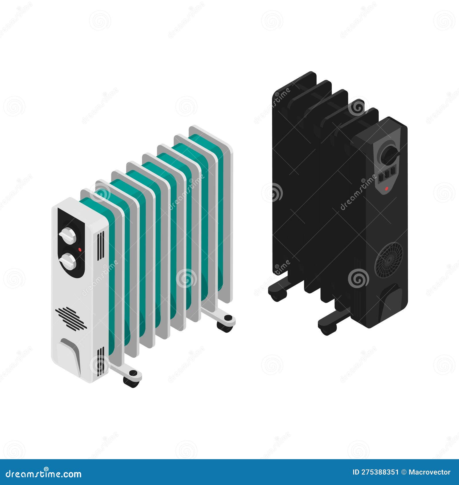 Isometric Heaters Illustration Stock Vector - Illustration of warm ...