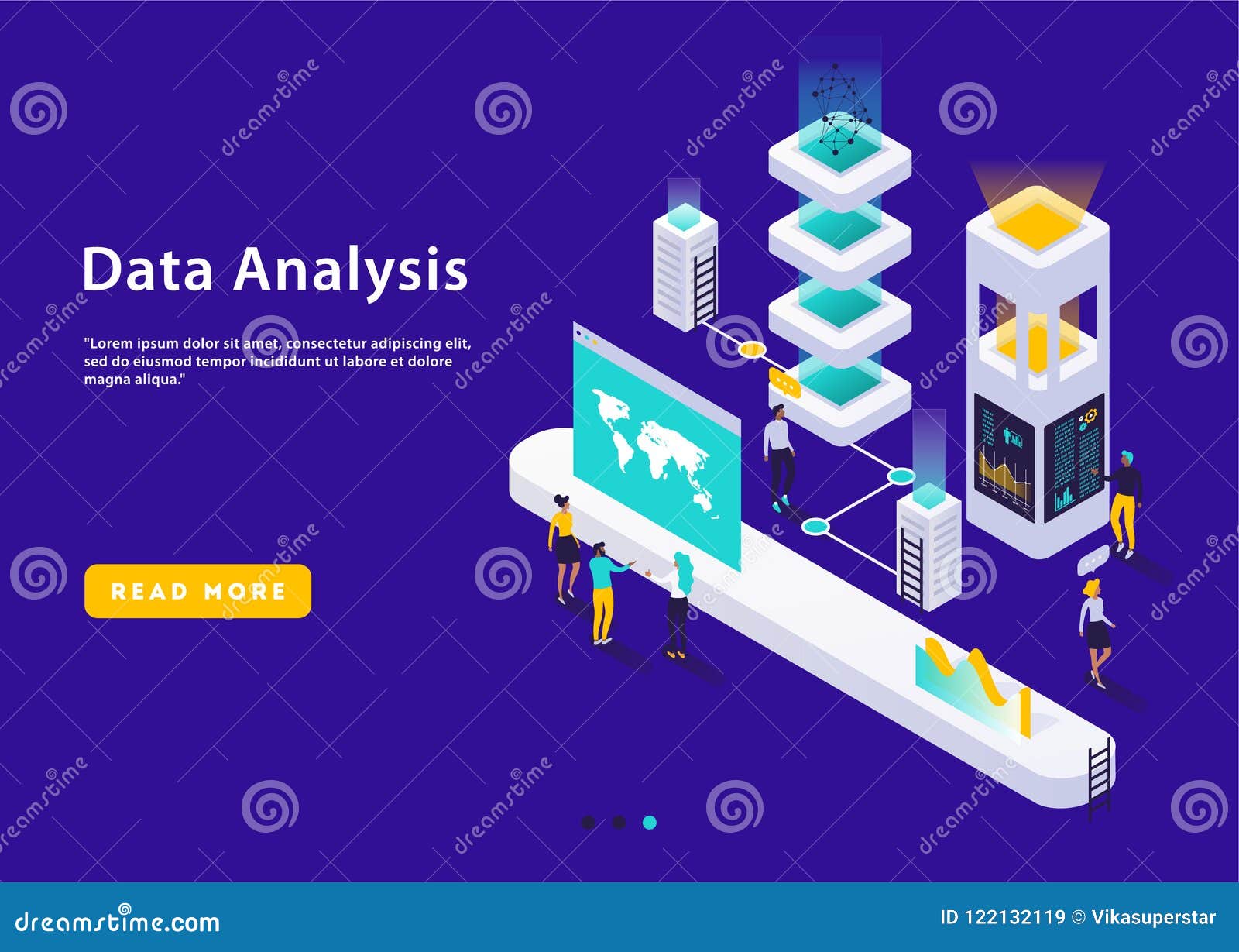 Isometric High Technology Concept, Data Center Stock Vector ...
