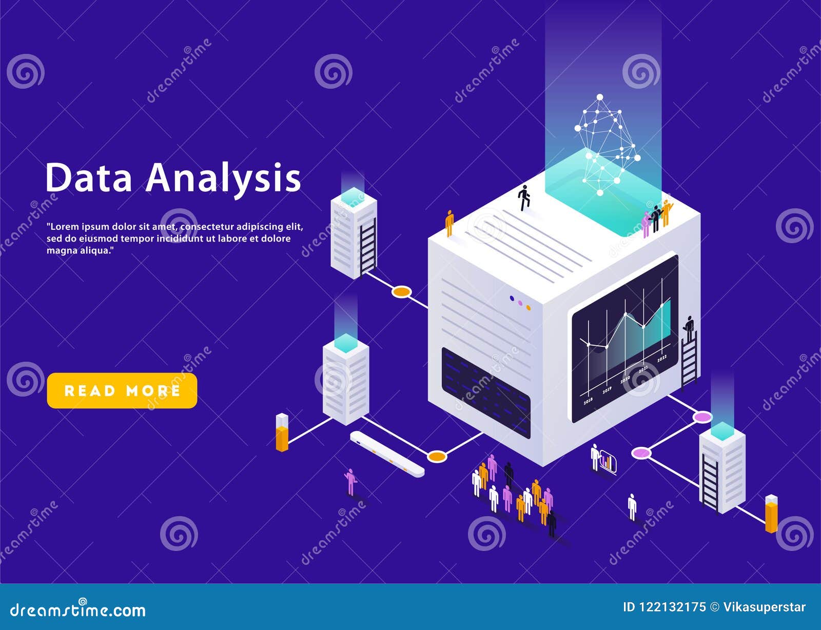 Isometric High Technology Concept, Data Center Stock Vector ...