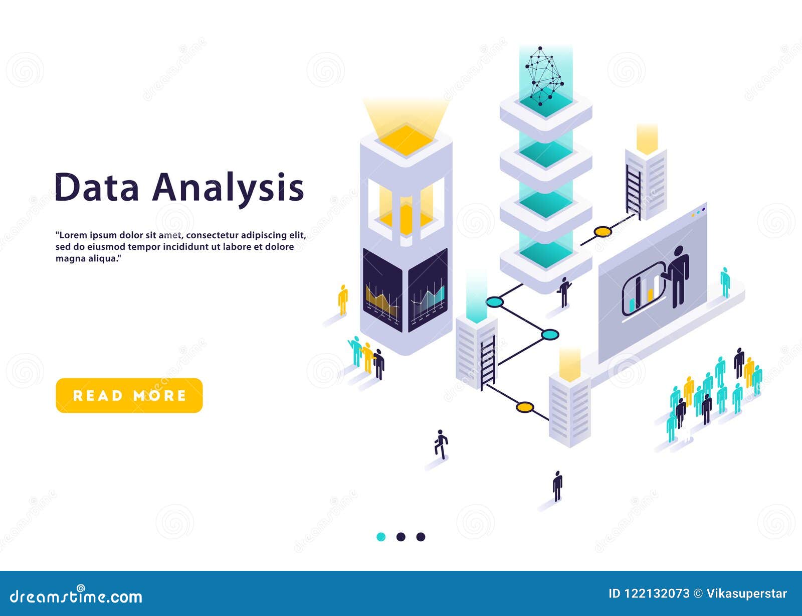Isometric High Technology Concept, Data Center Stock Vector ...