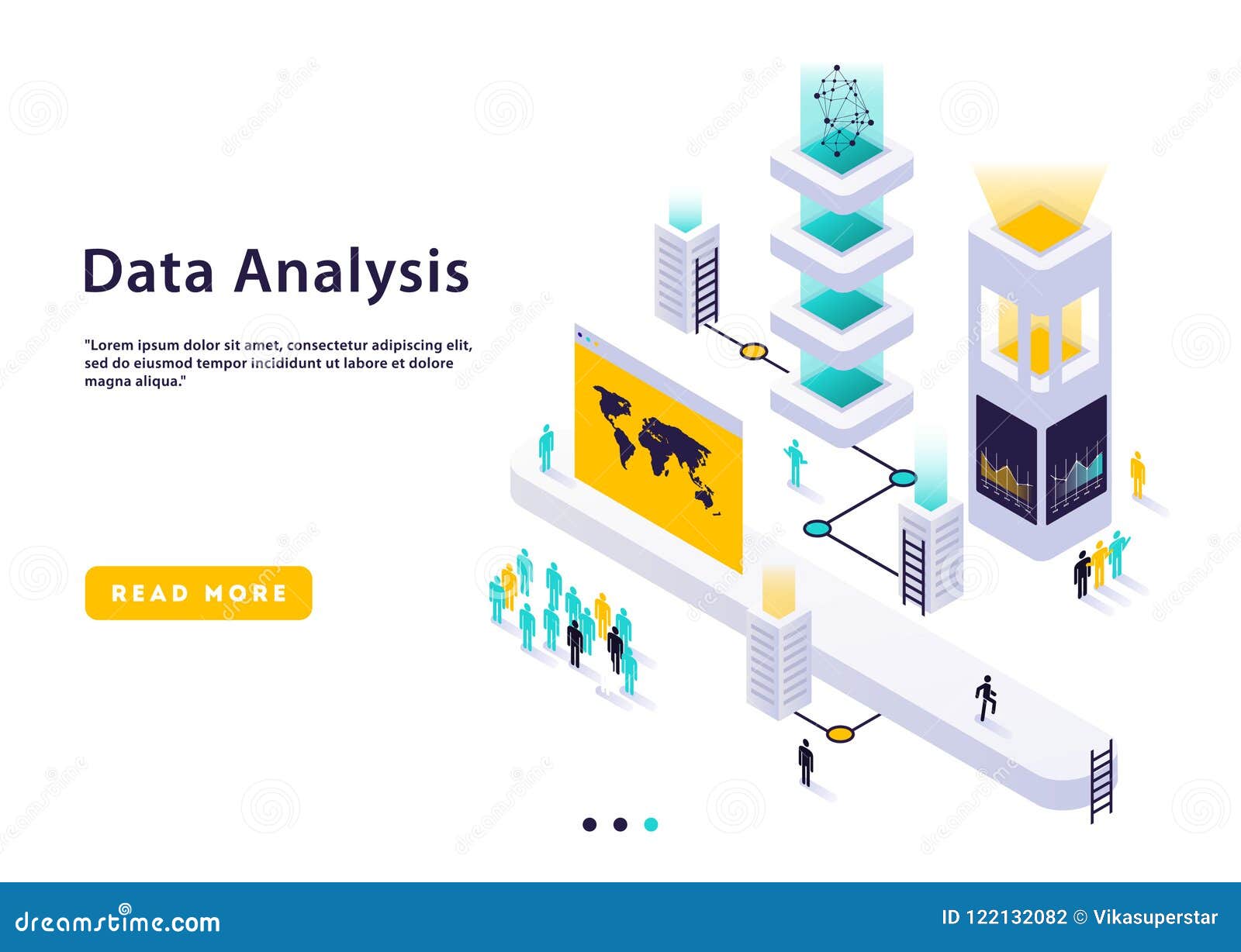 Isometric High Technology Concept, Data Center Stock Vector ...