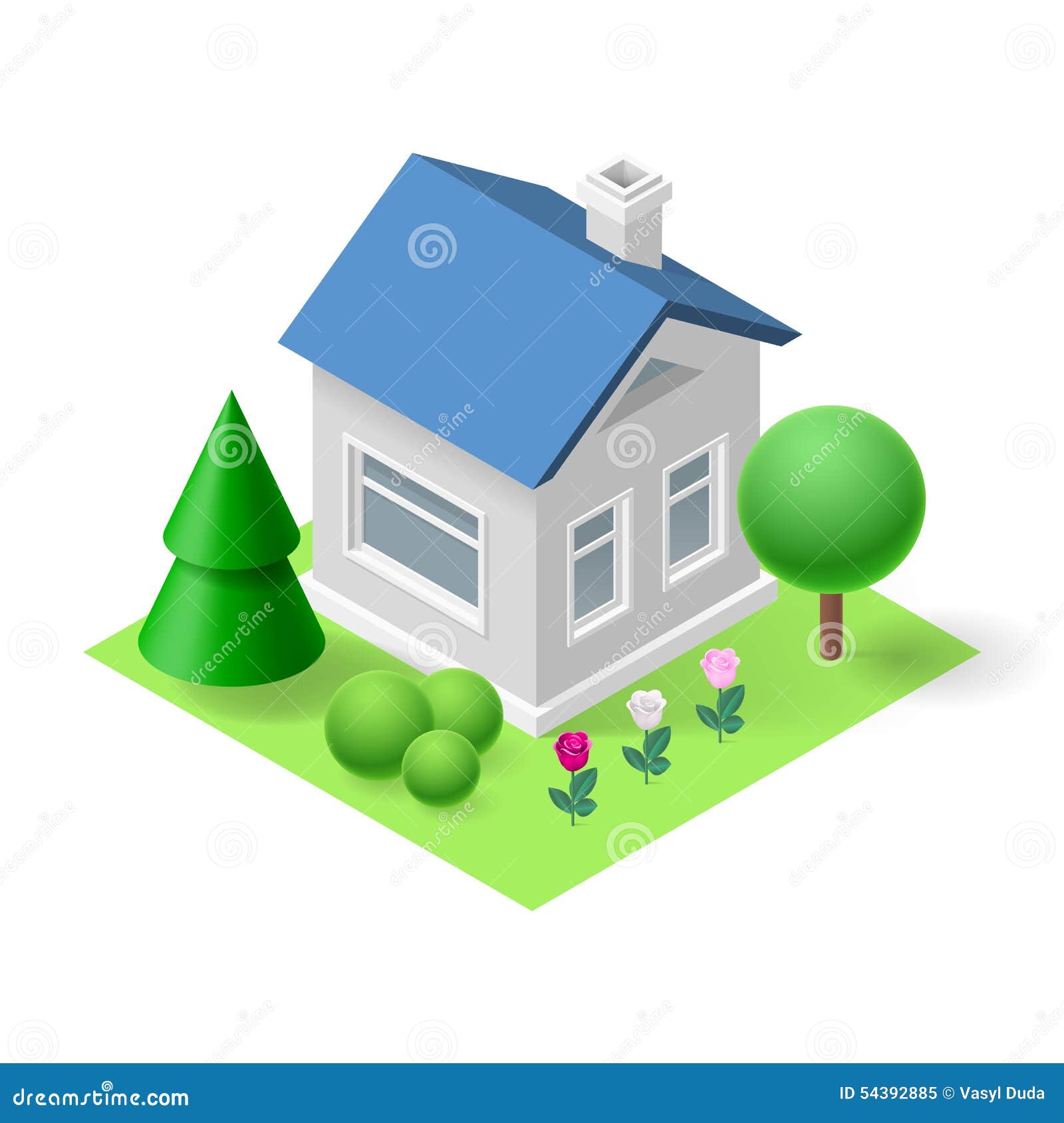 Isometric home stock vector. Illustration of icon, model - 54392885
