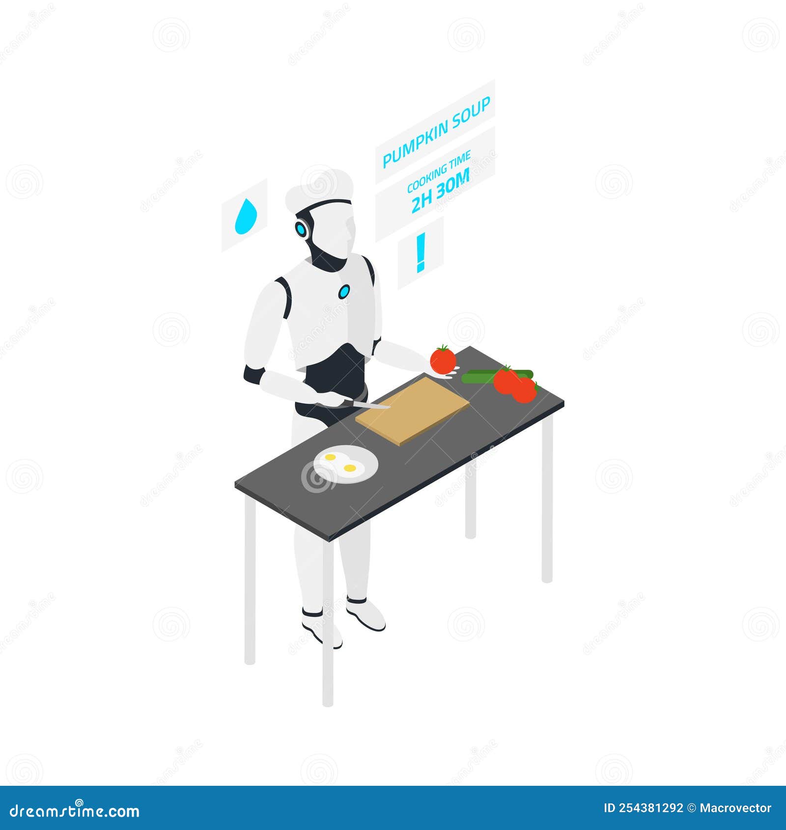 Isometric Home Robot stock vector. Illustration of icon - 254381292