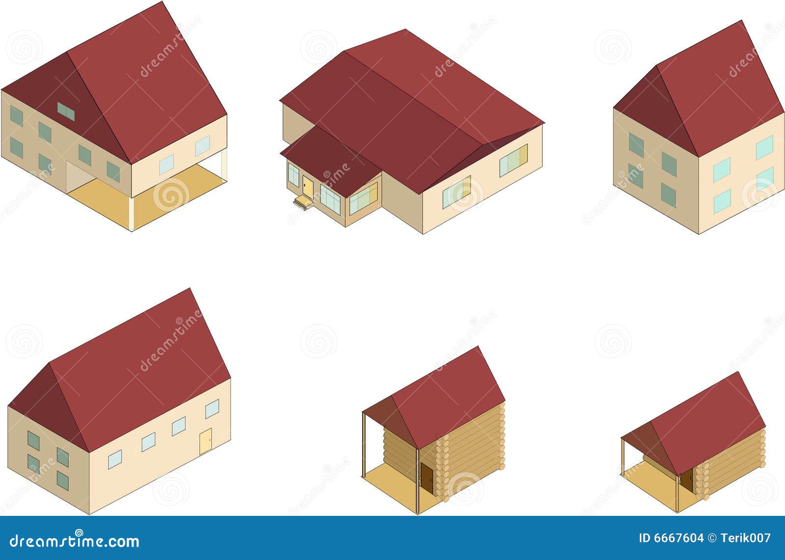 Isometric House stock vector. Illustration of cornered - 6667604