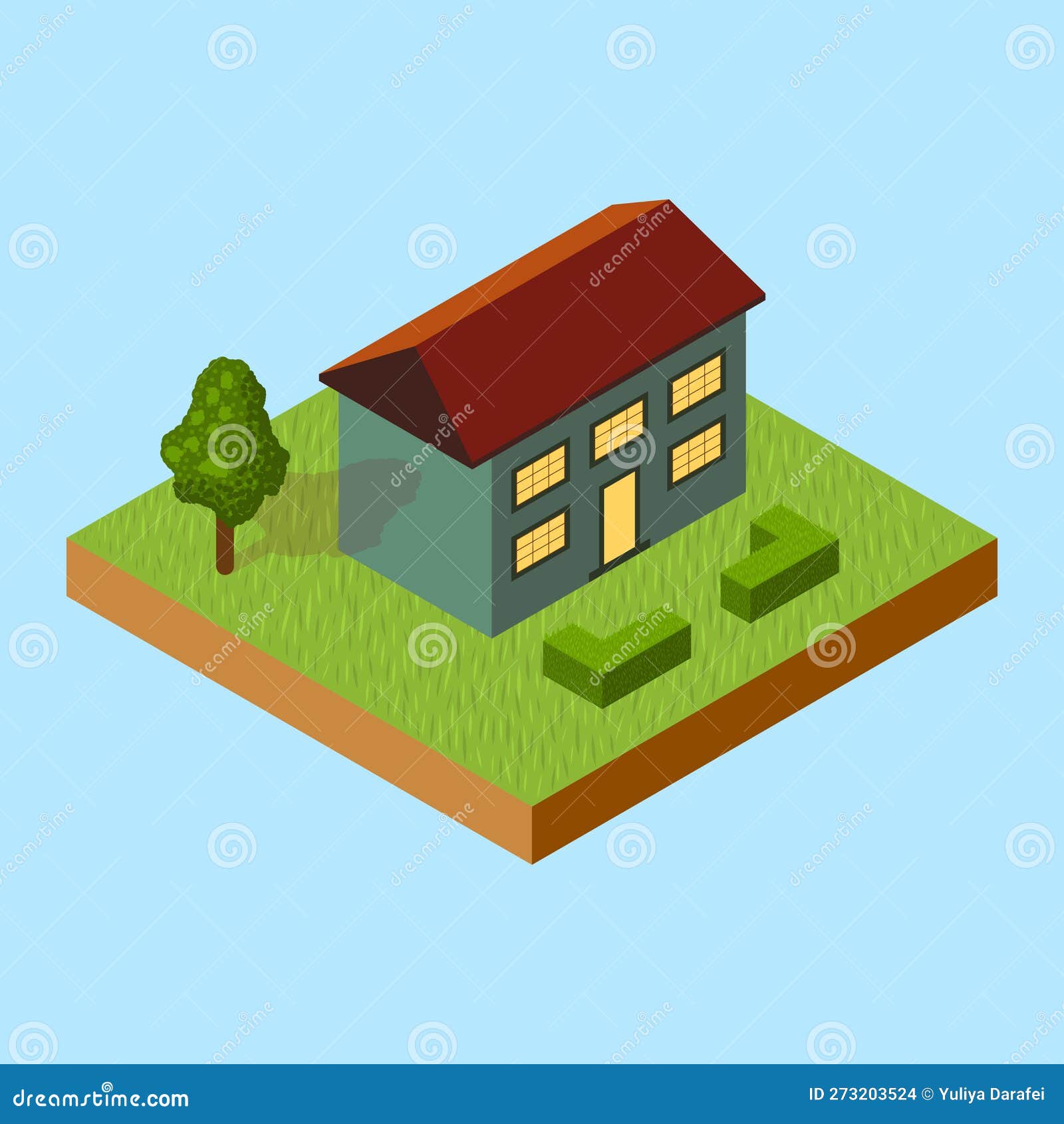 Isometric house stock vector. Illustration of laconic - 273203524