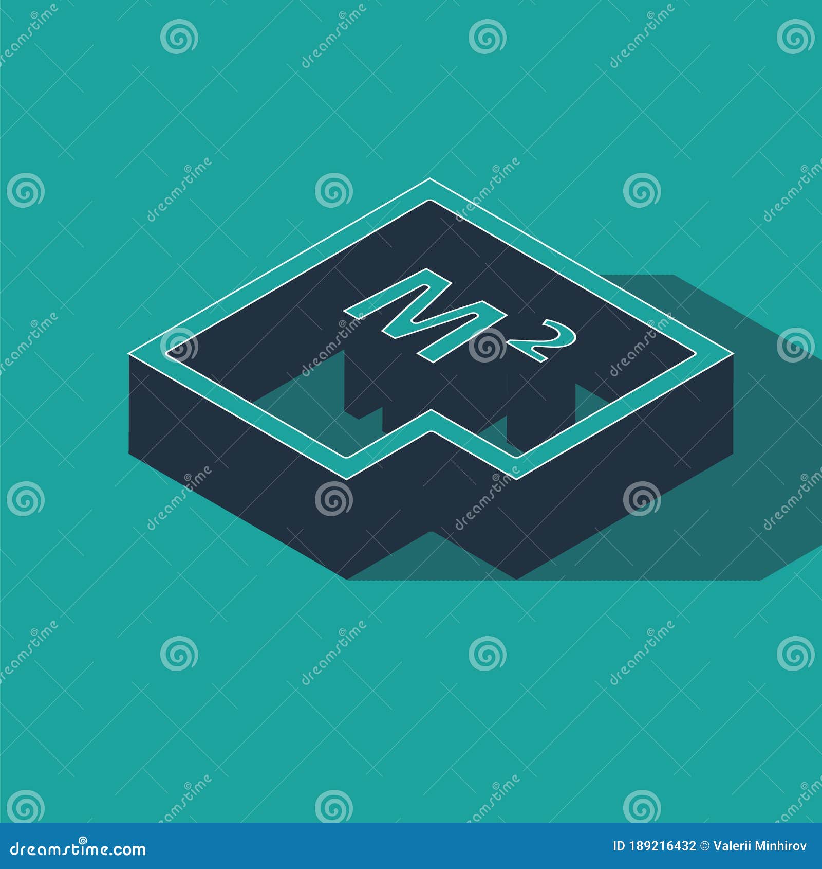Isometric House Plan Icon Isolated on Green Background. Vector Stock ...