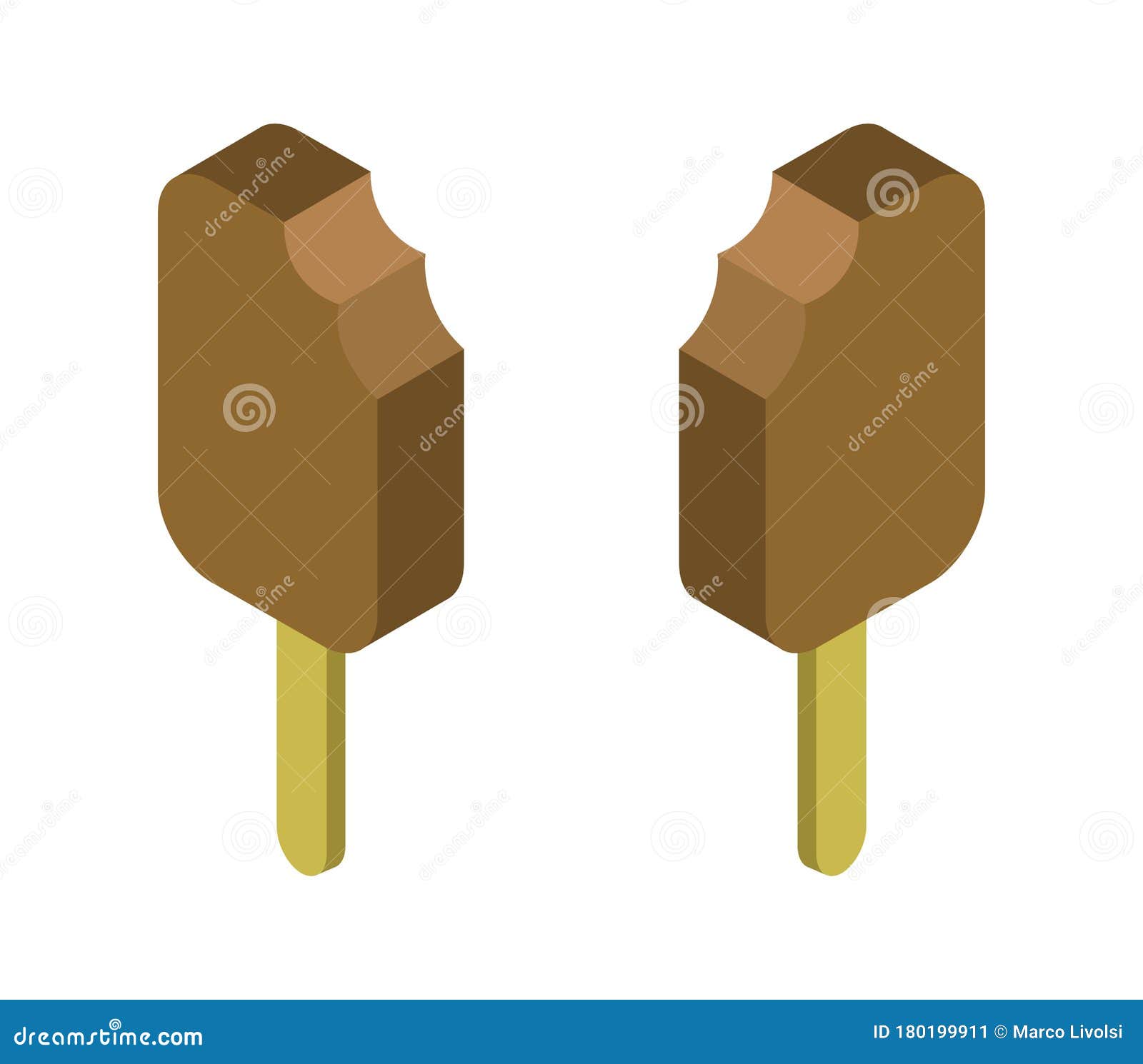 Isometric Ice Cream Icon Illustrated In Vector On White Background ...