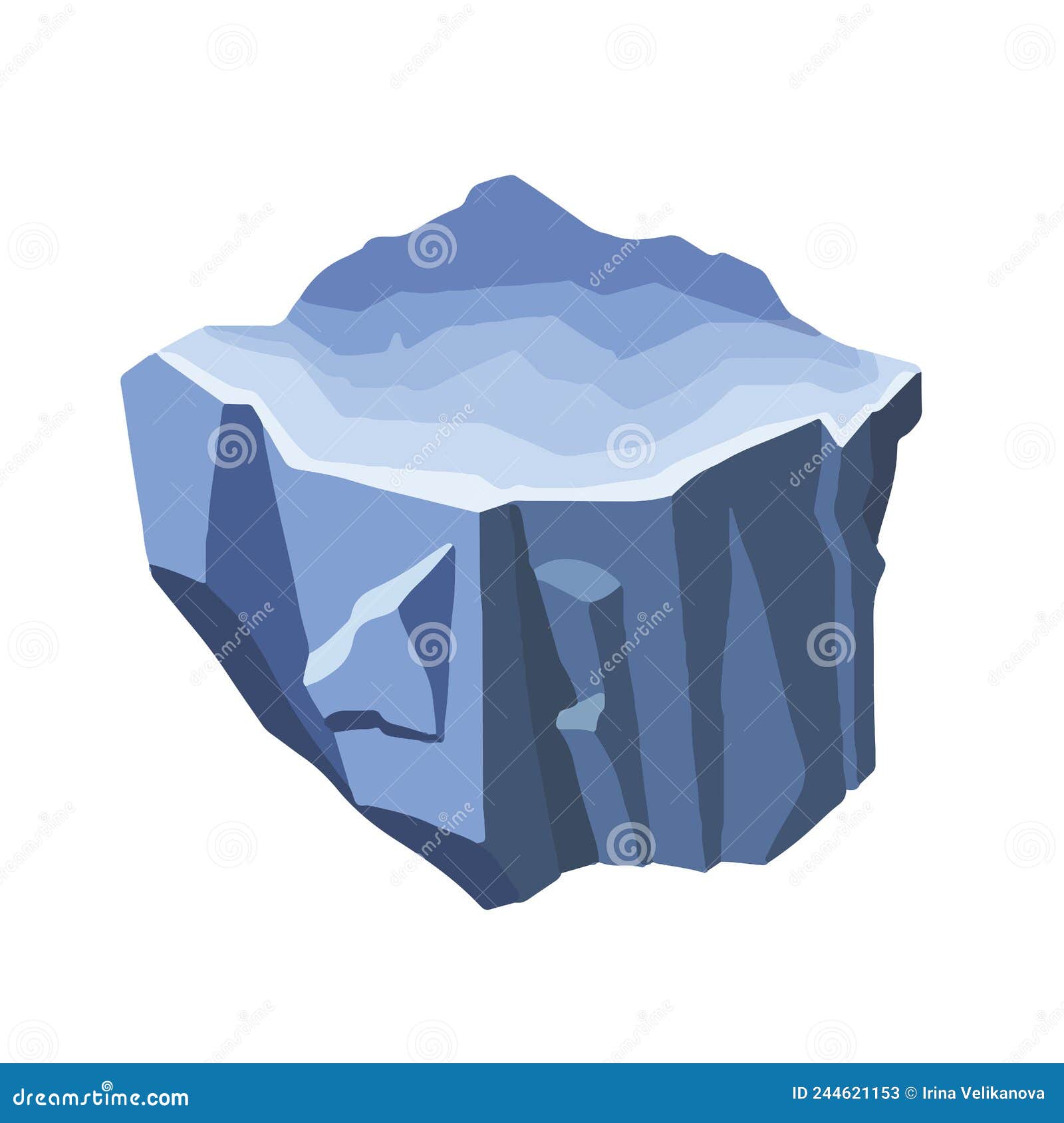Isometric Ice Island Illustration, Frozen Ground Stock Vector ...
