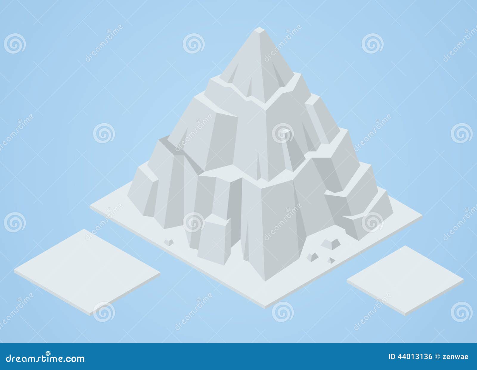Isometric iceberg stock vector. Illustration of white - 44013136